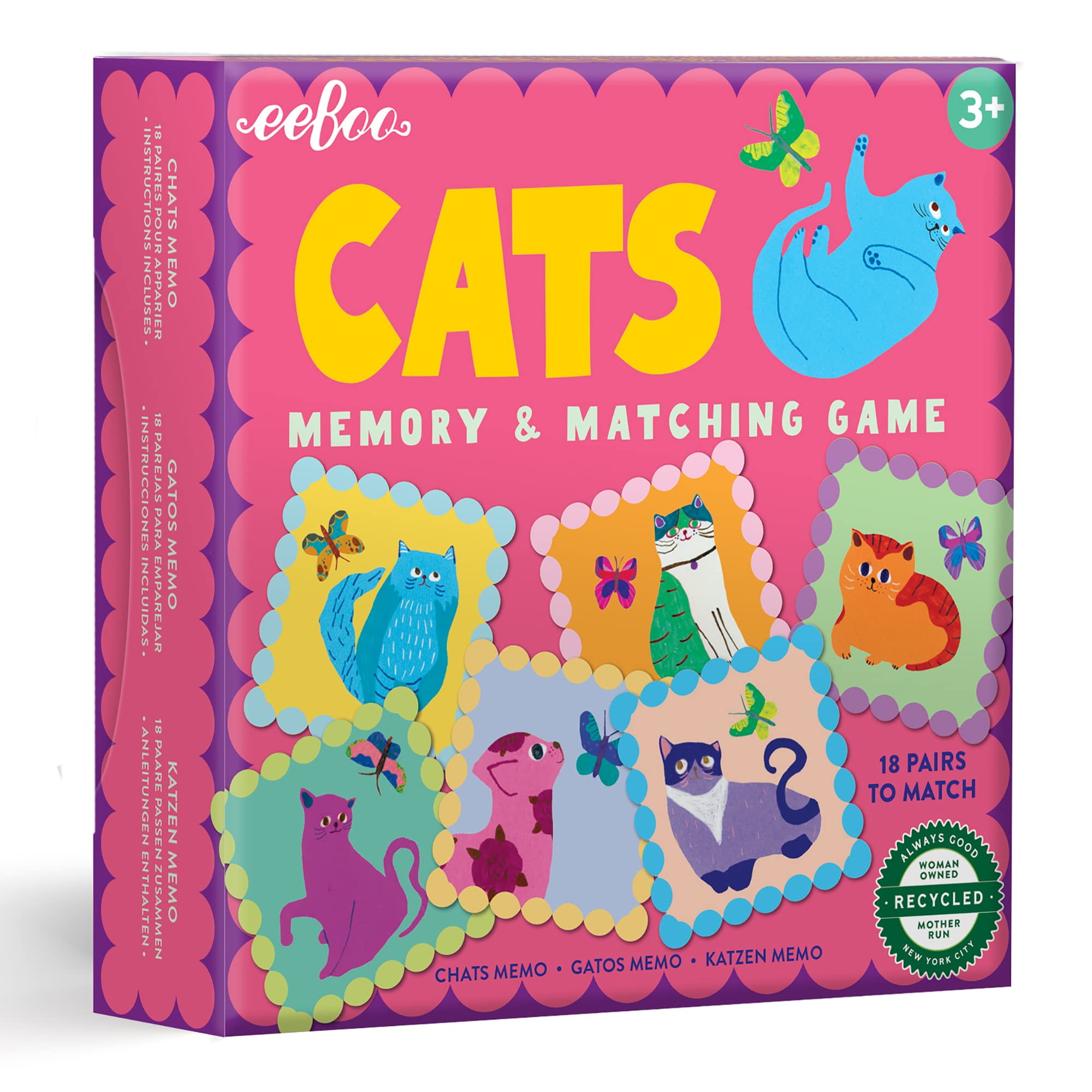 eeBoo: Cats Little Square MMF7 Memory & Matching Game, Developmental ...