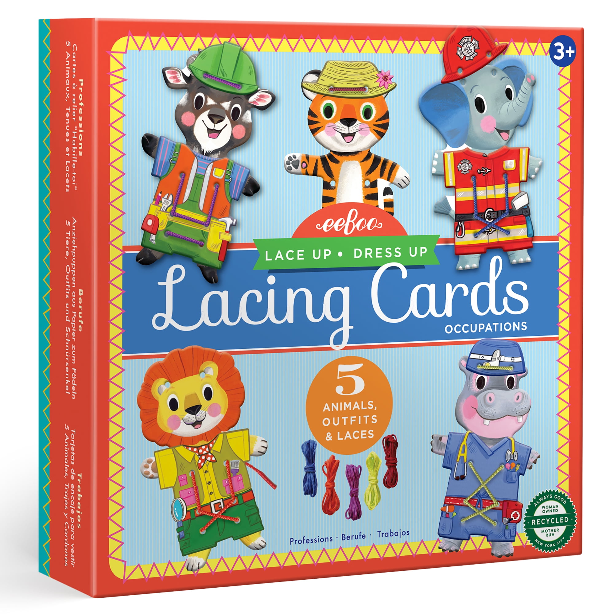 eeBoo: Dress Up Lacing Cards: Occupations - Set of 5 Characters Outfits ...
