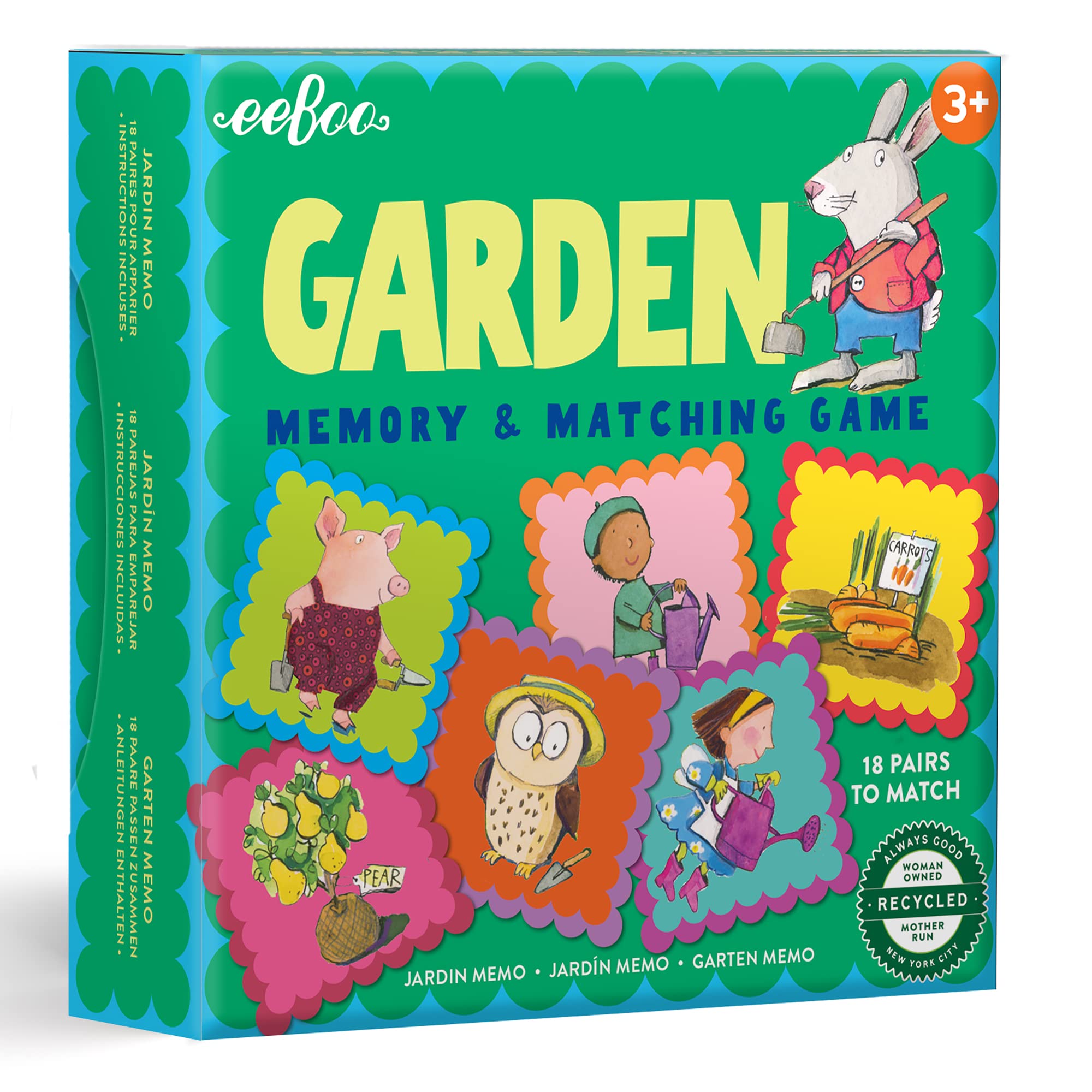 eeBoo: Garden Little Square AIF4 Memory & Matching Game, Developmental ...