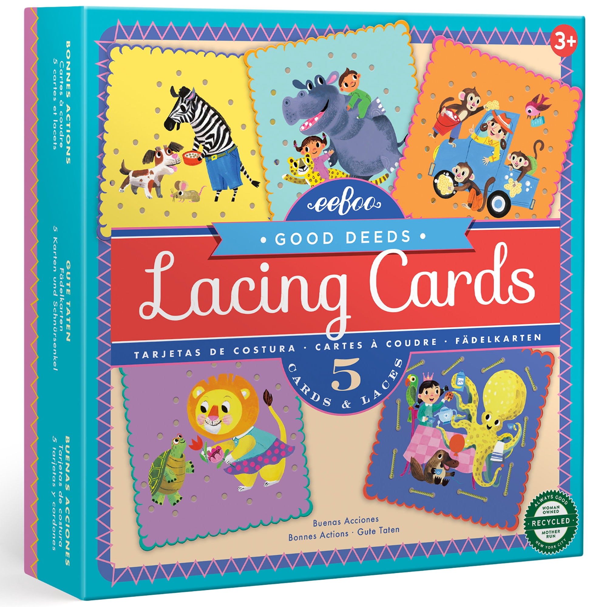 eeBoo Good Deeds Lacing Cards/ Set of 5 Cards/ ages 5+ - Walmart.com