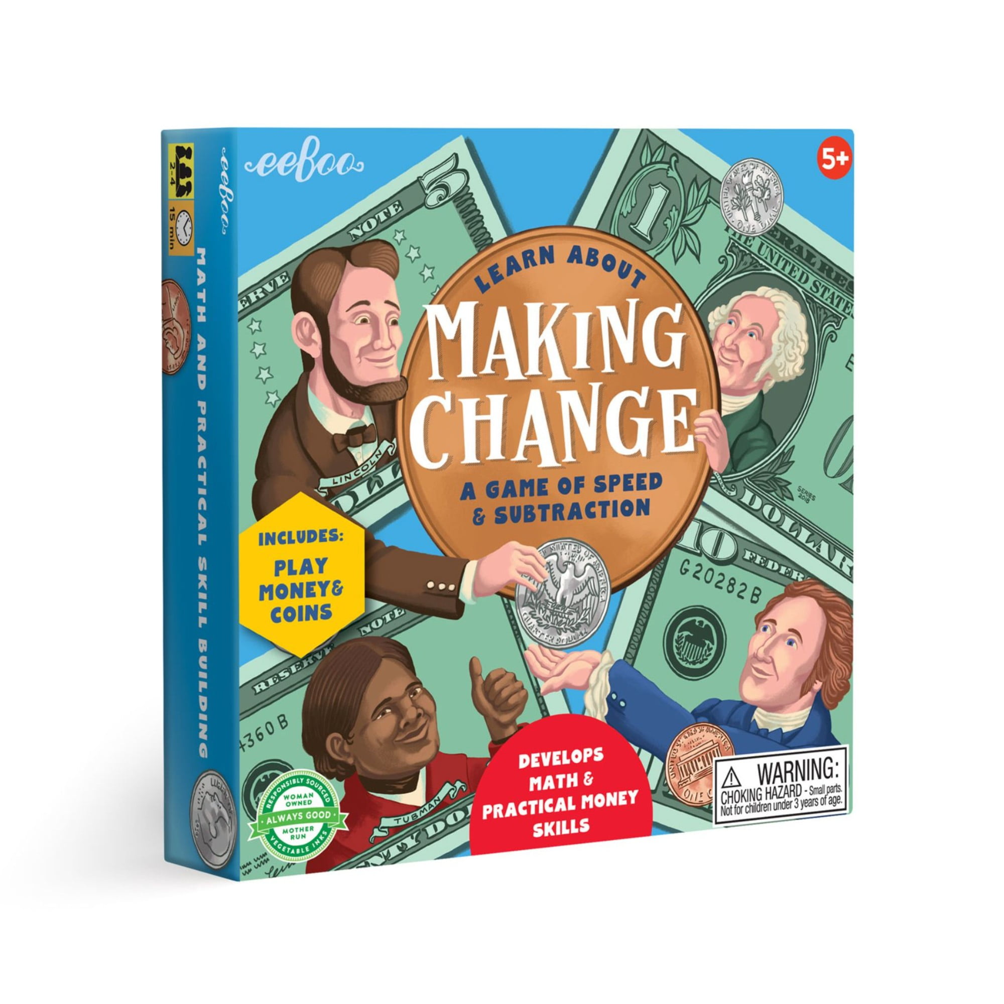 eeBoo Learn About Making Change Game - Walmart.com