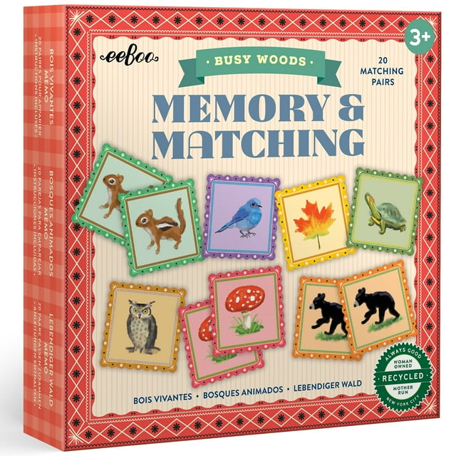 eeBoo: Memory & Matching Game: Busy Woods - 20 Pairs To Match ...