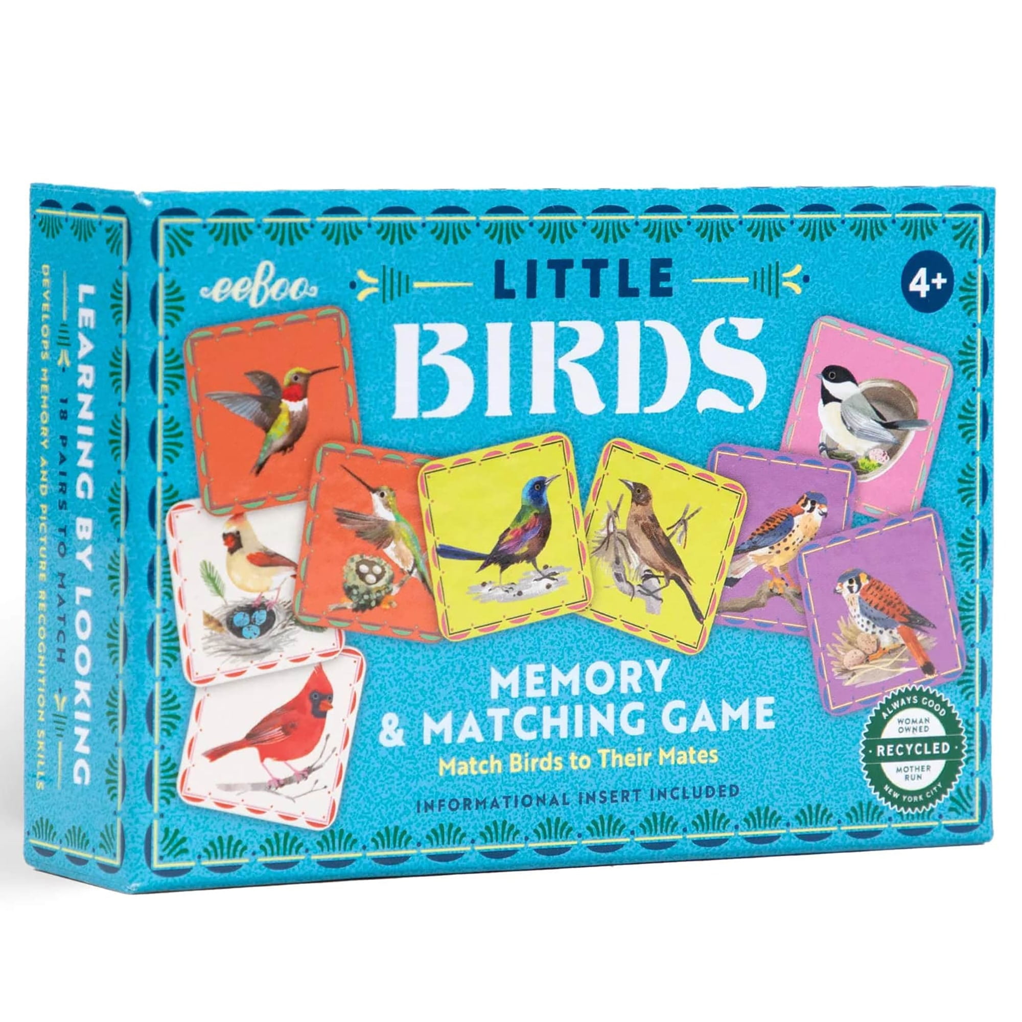 eeBoo: Memory & Matching Game - Little Birds - 18 Illustrated Matching ...
