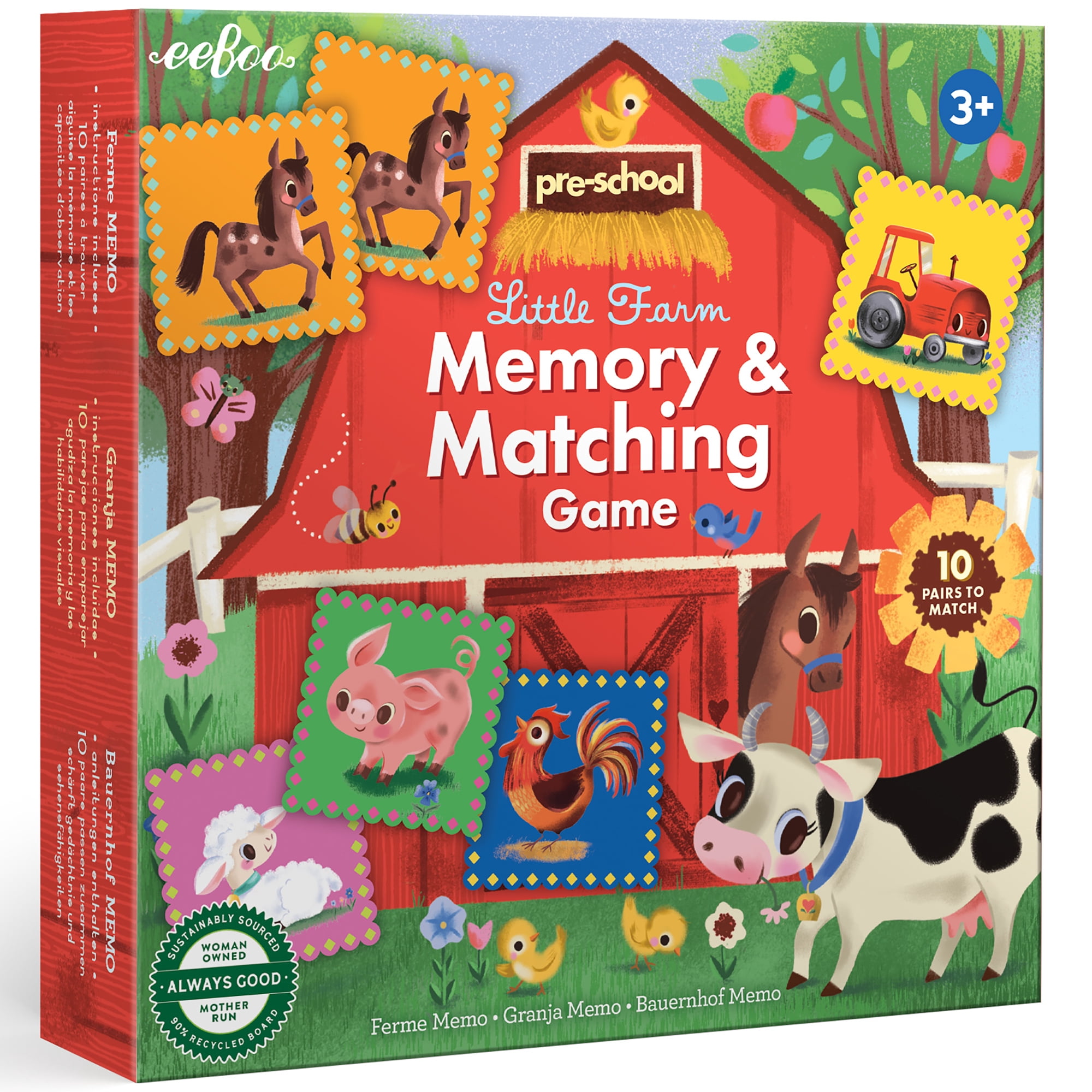 eeBoo: Memory & Matching Game - Little Farm - Classic Concentration ...