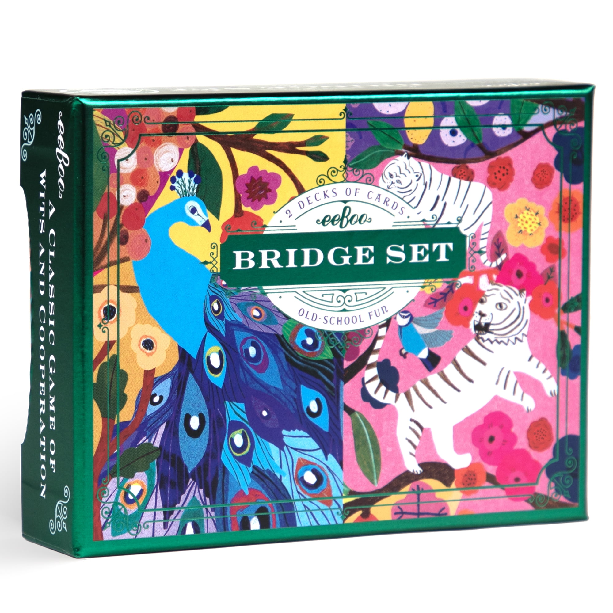 eeBoo Piece and Love Monika's Peacock Bridge Playing Card Set (2 Decks ...
