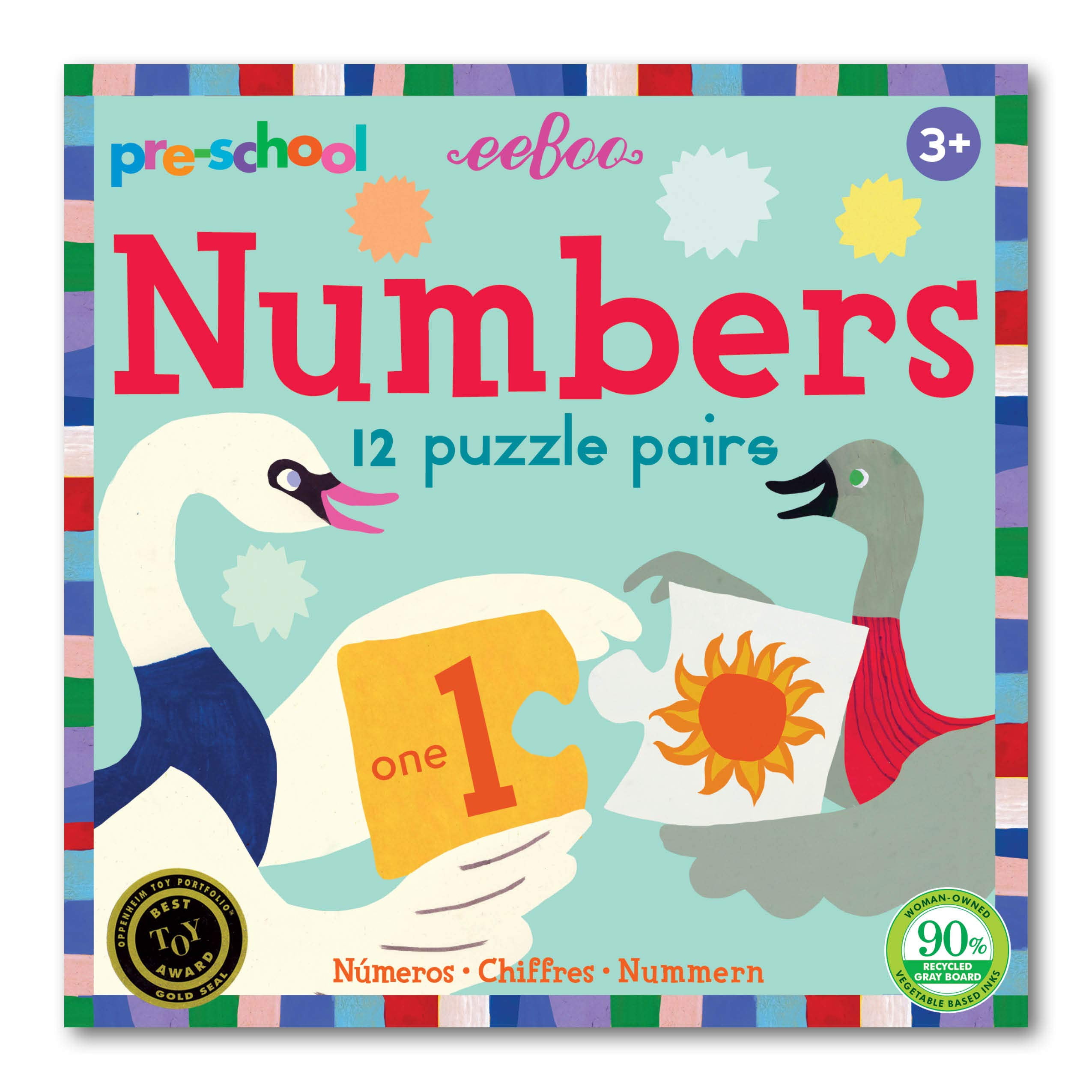 eeBoo: Preschool Numbers Puzzle EC36 Pairs, Easy and Fun Way for ...