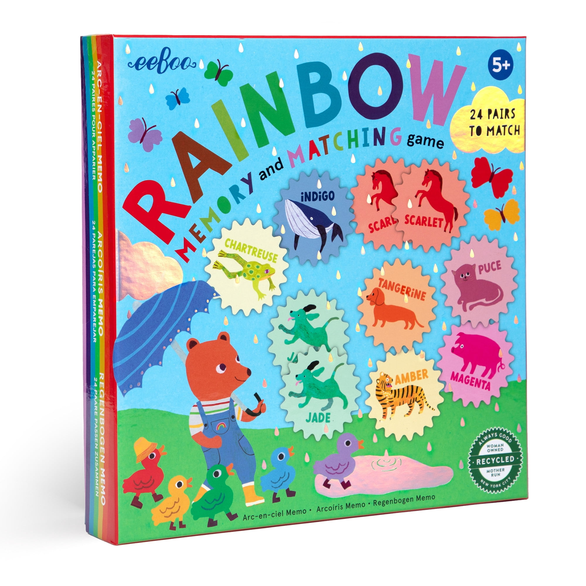 eeBoo: Rainbow Memory Matching Game - 24 Pairs To Memorize & Match ...