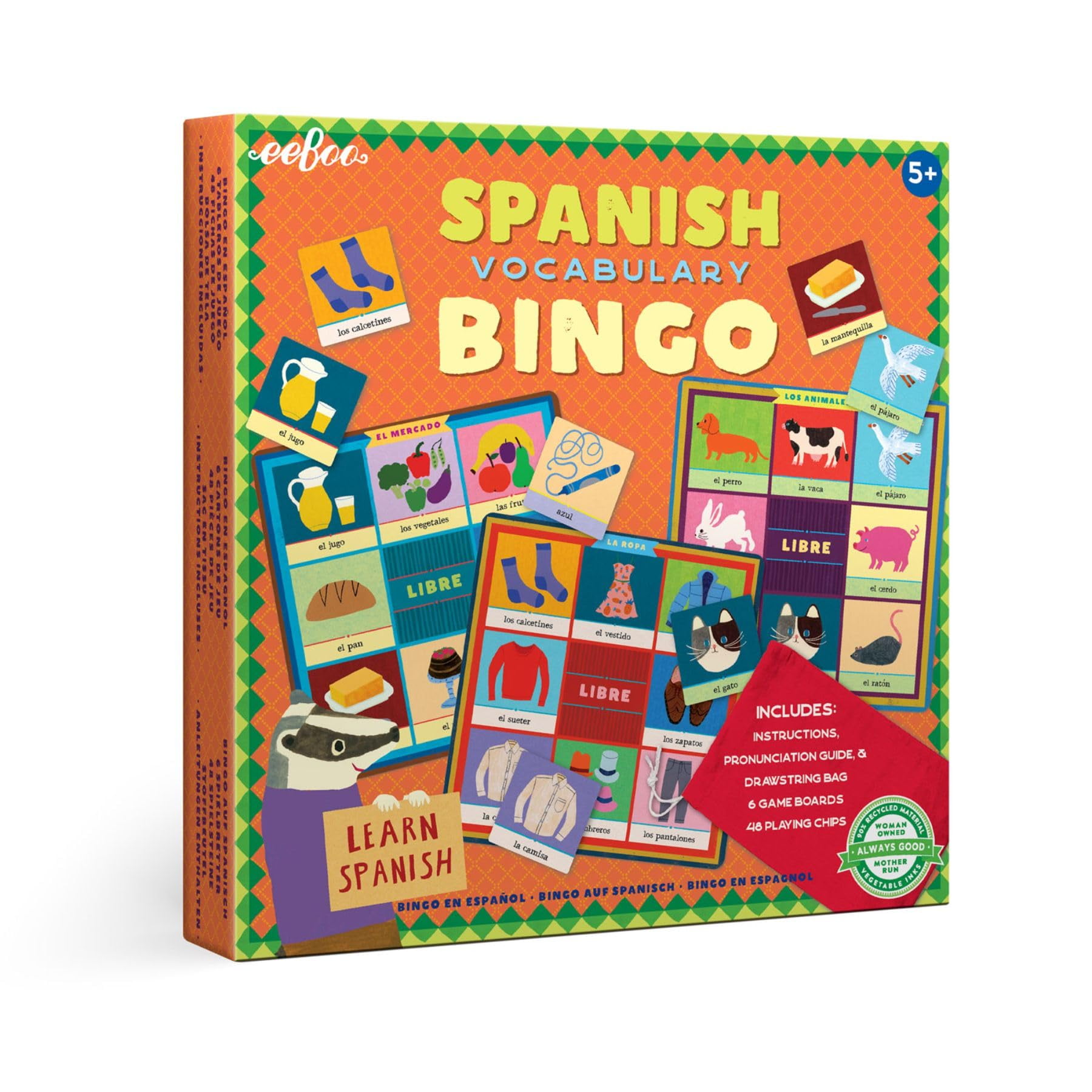 eeBoo: Spanish Bingo Vocabulary STF9 Game, A Game of Problem Solving ...