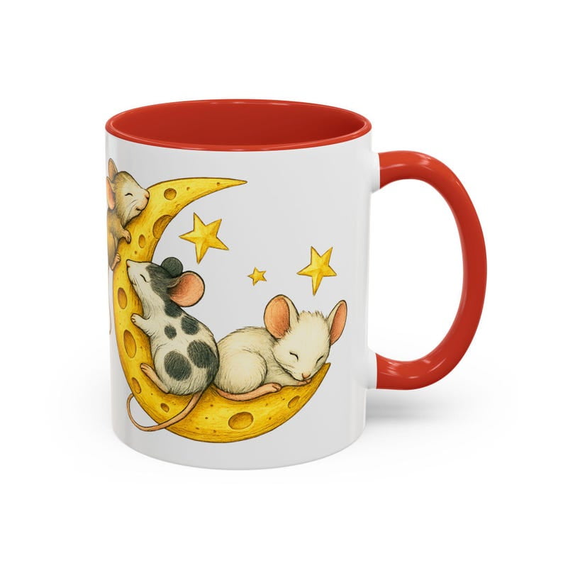 eeping Mice on Cheese Moon Mug, WhimsiC1Al Animal AroffeeTea Cup for ...