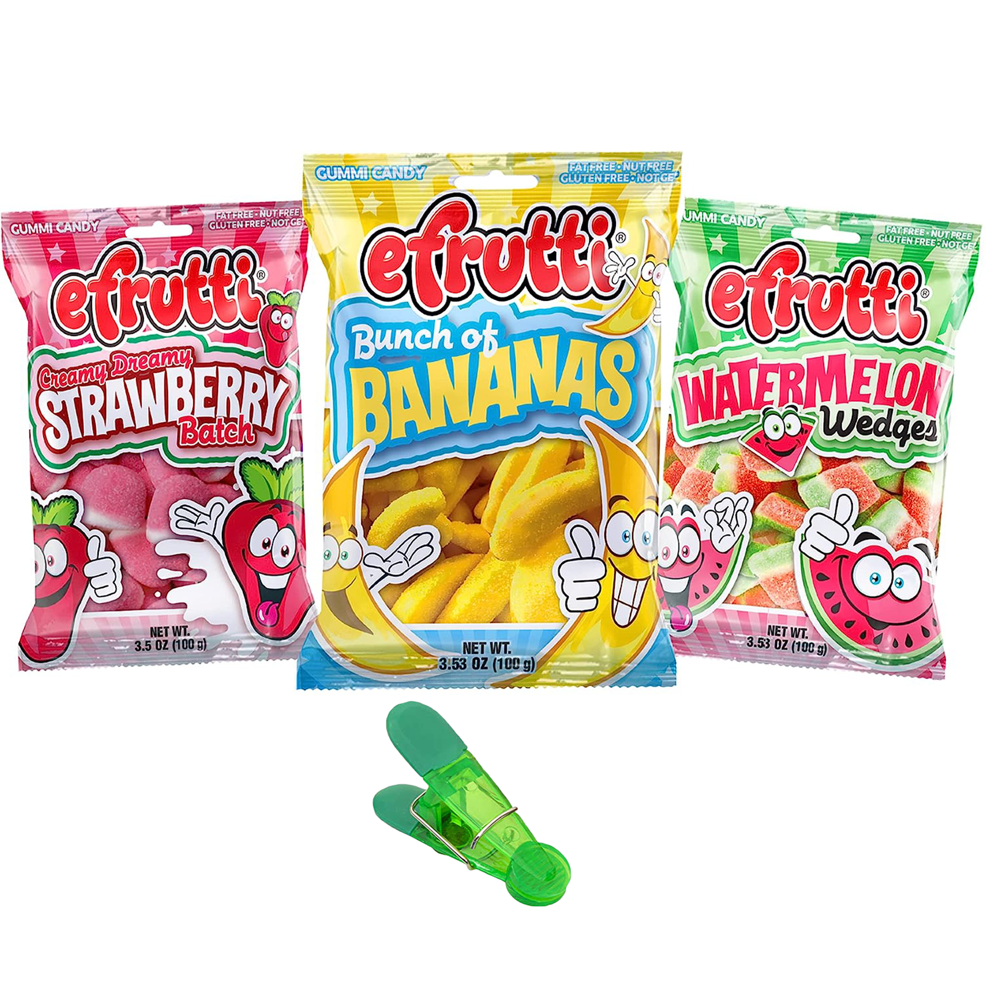 efrutti 3.5oz Gummy Candy with Sugar 3 Variety Fruity Flavors Assorted ...