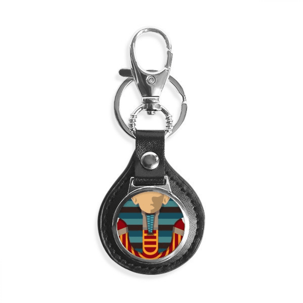 egypt red yellow blue pharaoh key link chain keyholder finder hook ...
