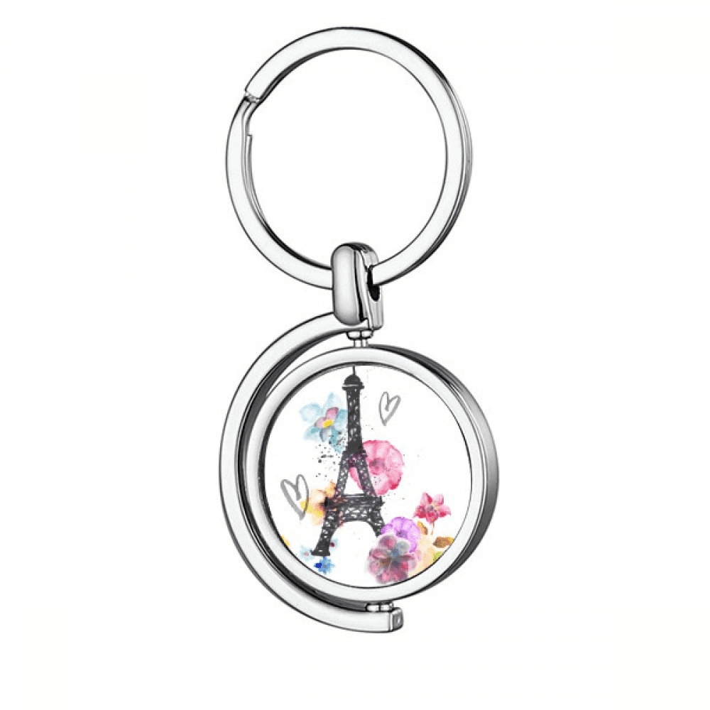 eiffel tower Shaped france Rotating Keychain Metal Keyring Holder ...