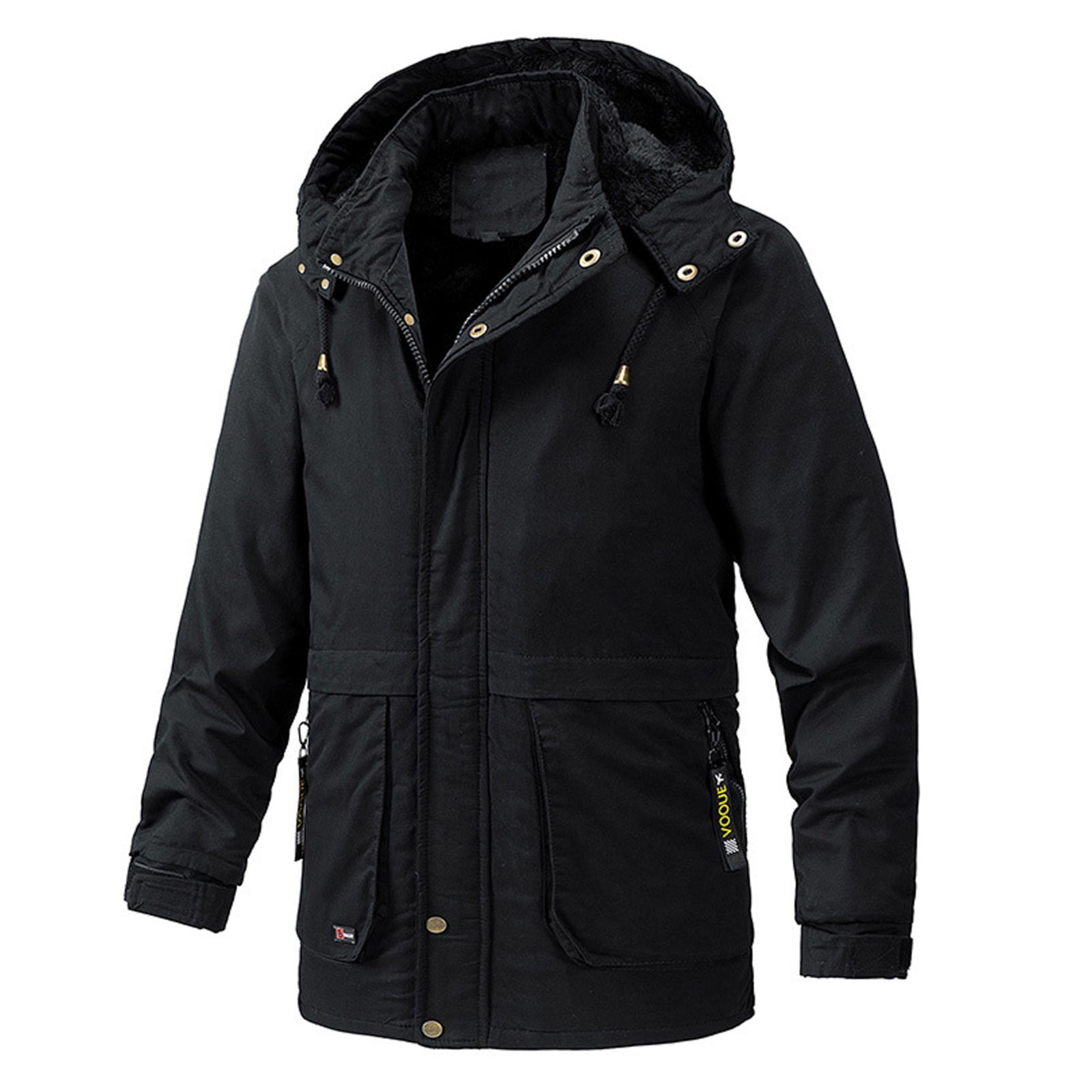 eileial Men's Canvas Cotton Military Casual Field Jacket Outerwear with ...