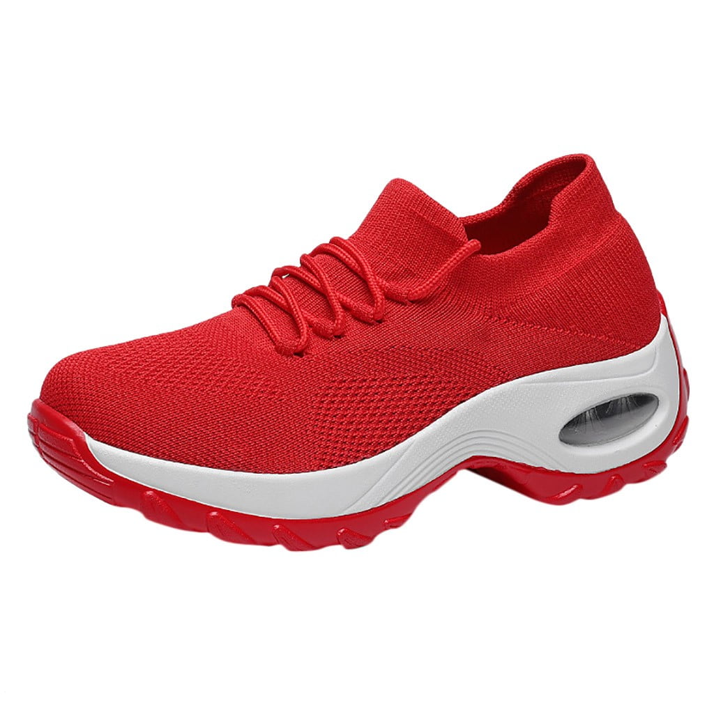 eileial Men's Fashion Sneakers Stretch Elastic Mesh Lace up Rubber ...
