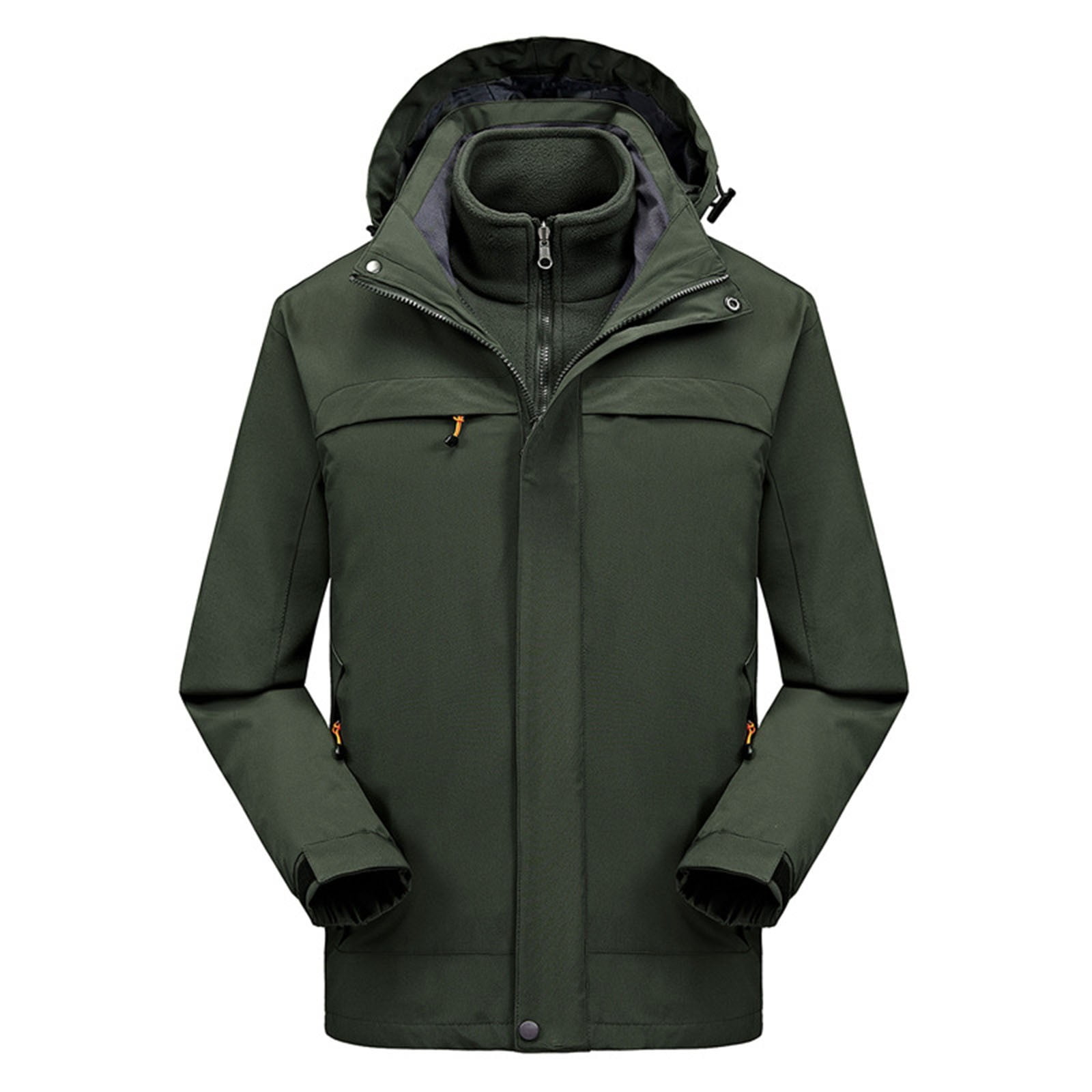 eileial Men's Hooded Softshell Jacket Waterproof Lightweight Insulated ...