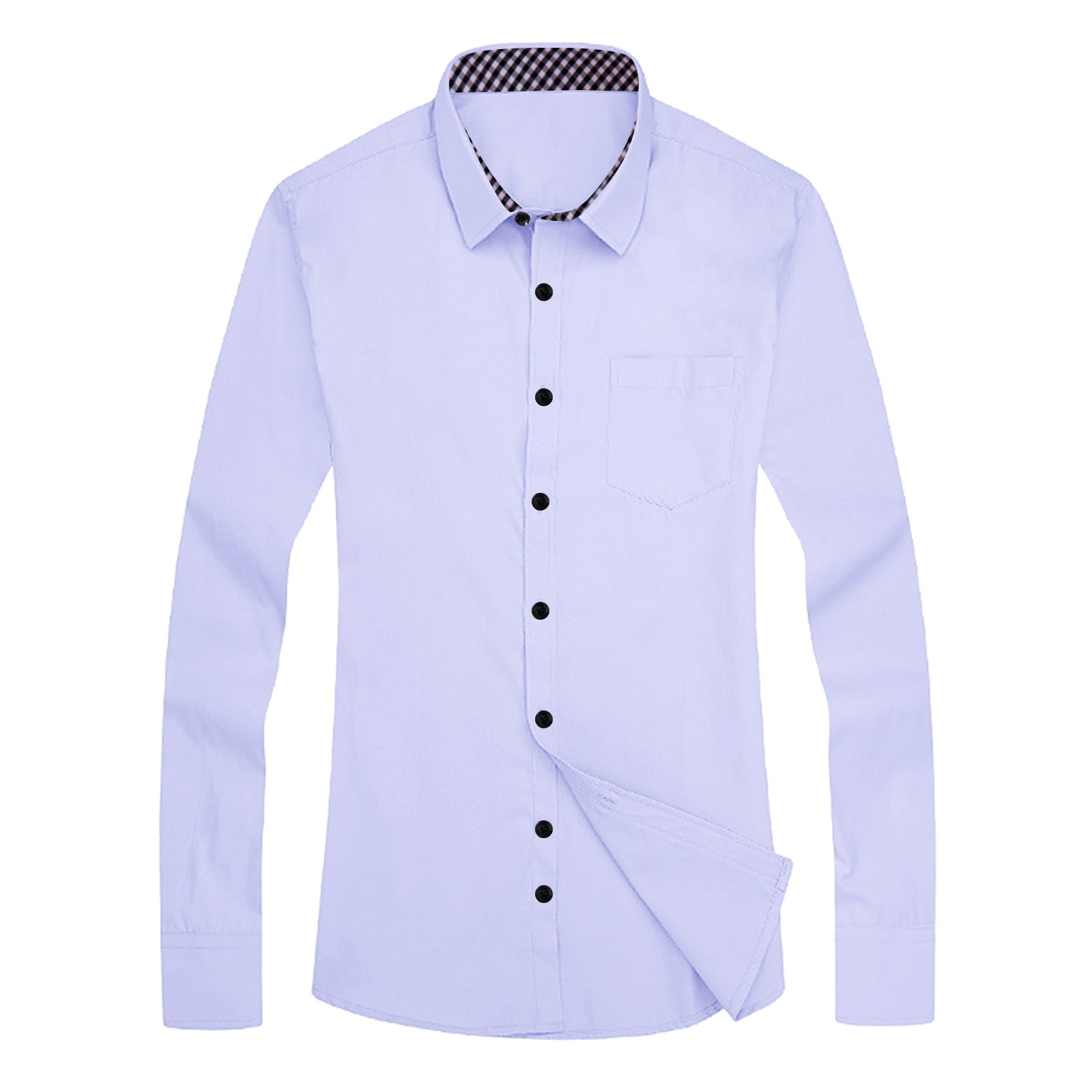 eileial Mens Dress Shirts Non Ironing Elastic Men's Long Sleeved Shirt ...
