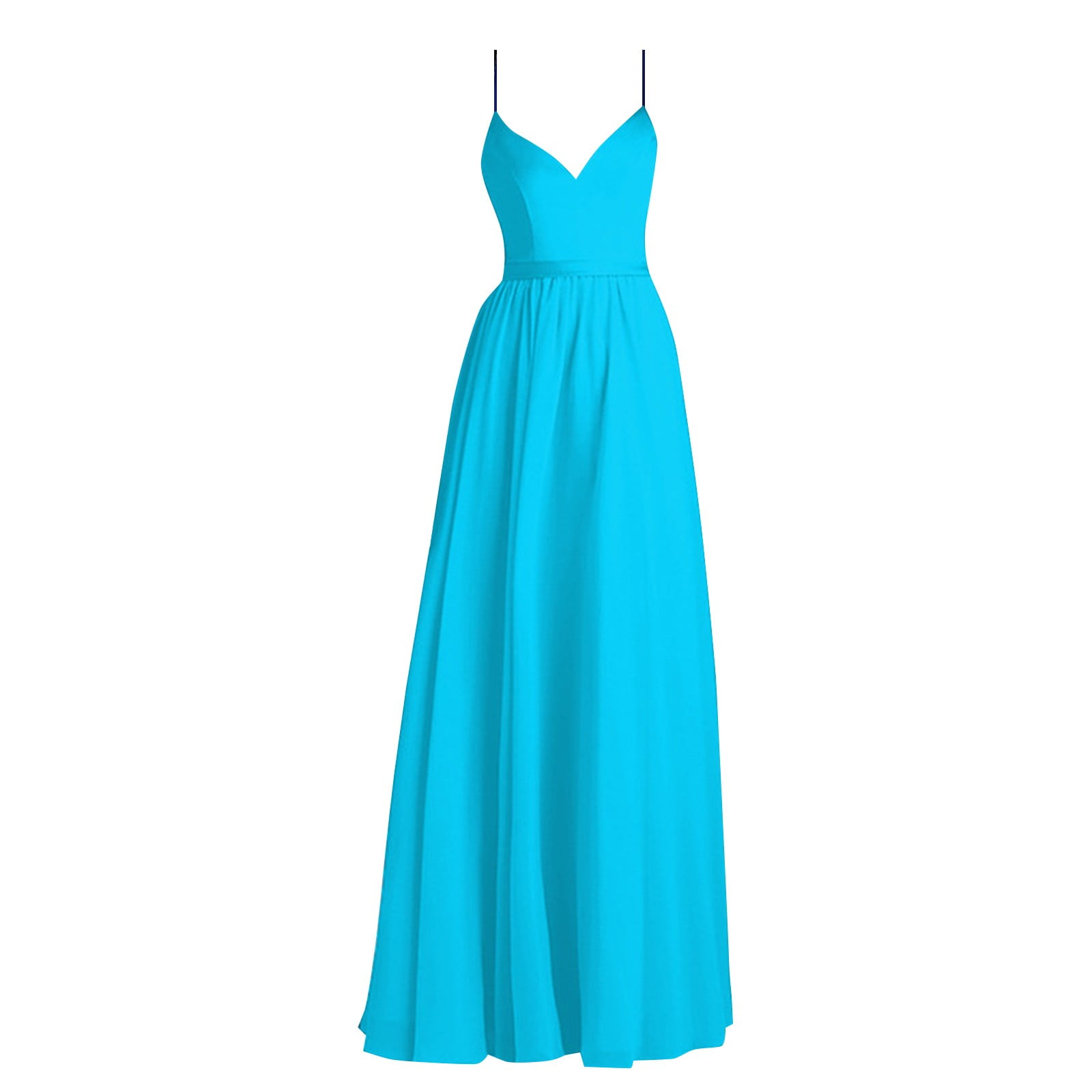 eileial Satin Bridesmaid Dresses for Women 2024 Long Prom Dress Ruched ...