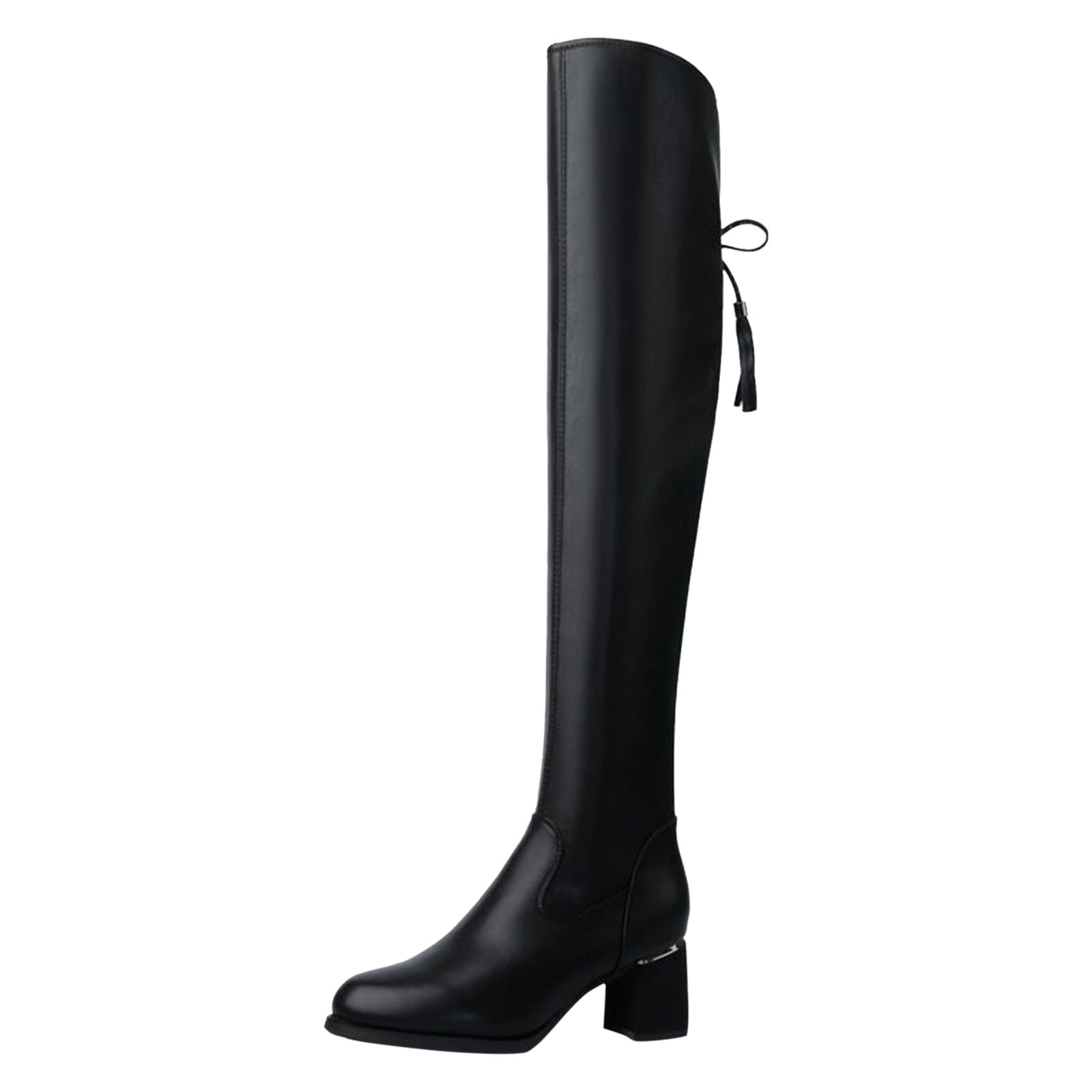 eileial Stacked Platform Knee High Boots for Women with High Heel, Gogo ...