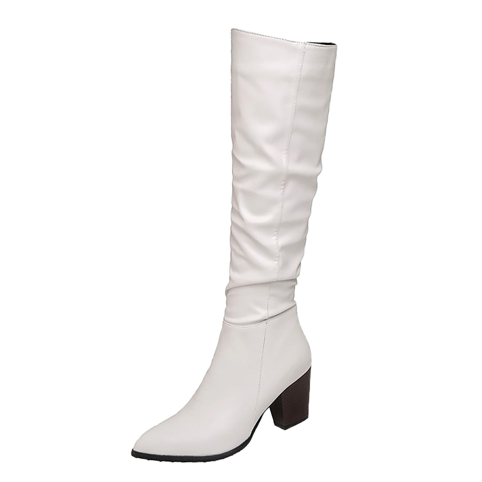 eileial Stacked Platform Knee High Boots for Women with High Heel, Gogo ...