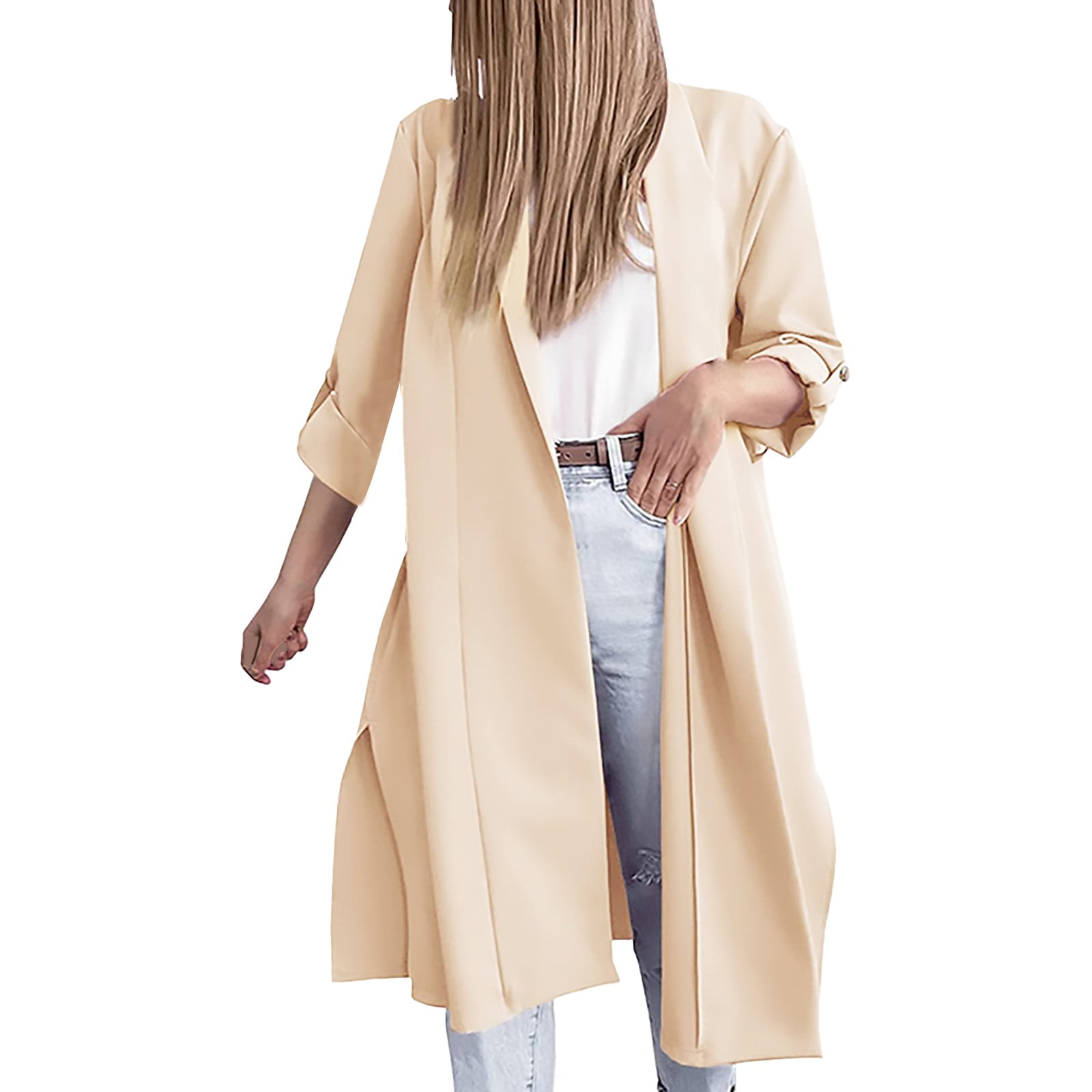 eileial Women's Open Front Knit Lightweight Cardigan Casual Long ...