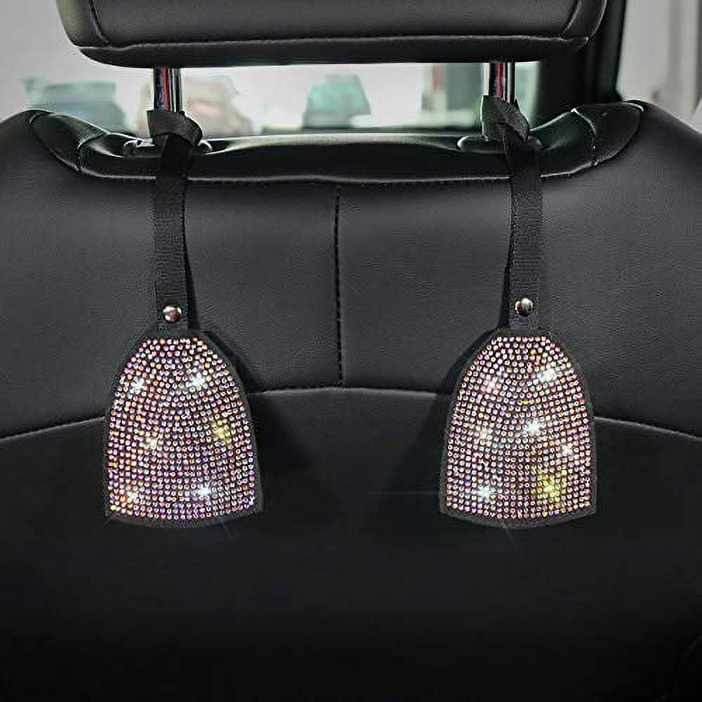 eing 2PCS Crystal Diamond Car Back Seat Hidden Hook Headrest Hanger ...