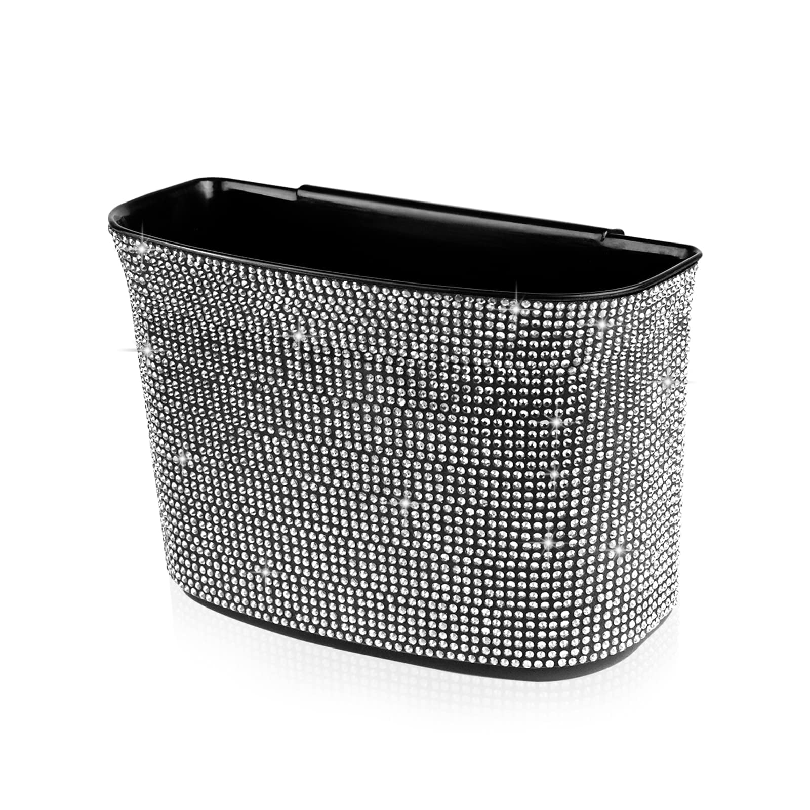 eing Car Trash Can Bling Crystal Auto Storage Pockets,100% Leak Proof ...