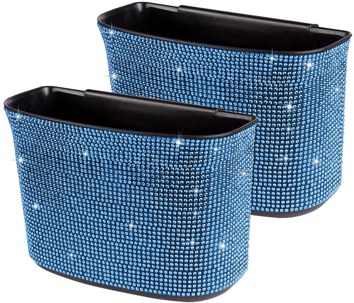eing Car Trash Can Bling Crystal Auto Storage Pockets,100% Leak Proof ...