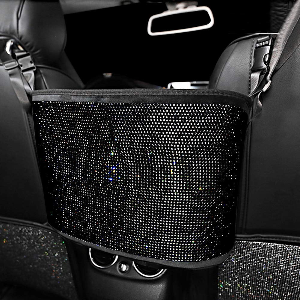 eing Crystal Car Organizers and Storage Purse Holder, Car Seat Back Net ...