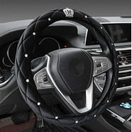 EING Steering Wheel Cover Leather Crystal Bling Anti-Slip Auto Car ...