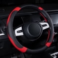 eing Universal Steering Wheel Cover, 15 Inch, Anti-Slip, Black & Red ...