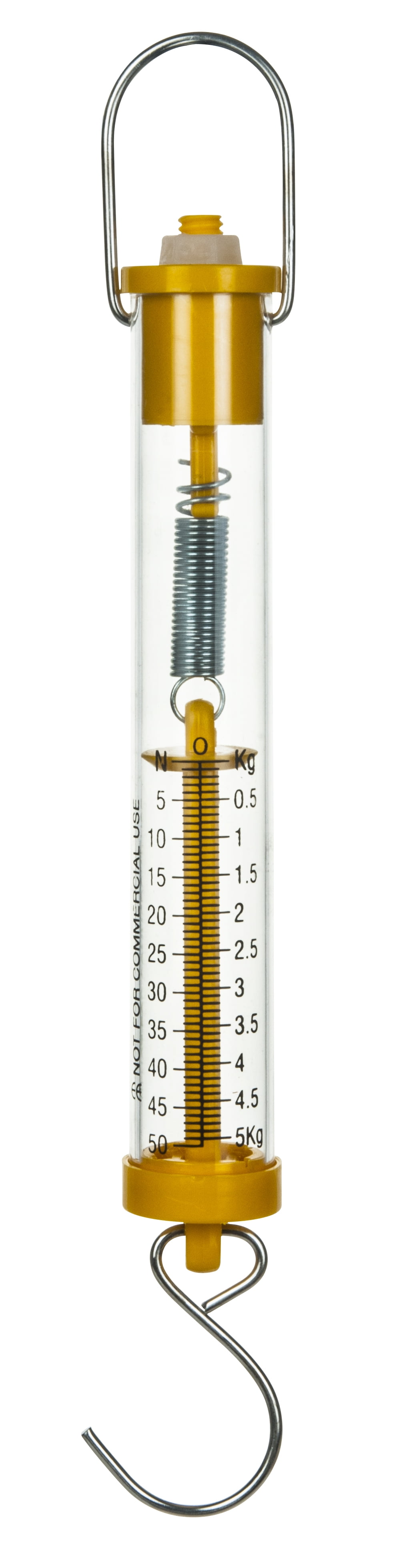 eisco labs newton force meter spring scale - max capacity 50n, 5kg ...