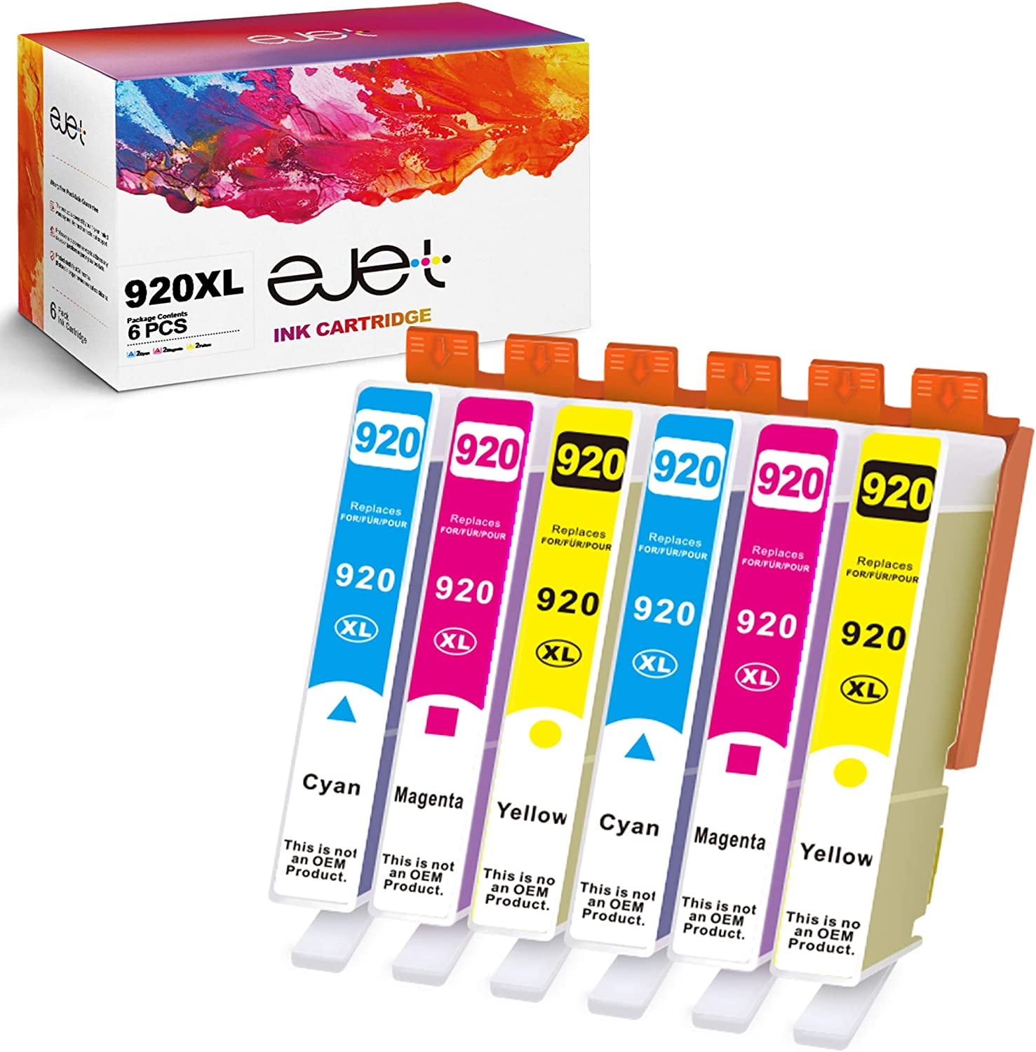 ejet Compatible Ink Cartridge Replacement for HP 920XL 920 XL to use ...