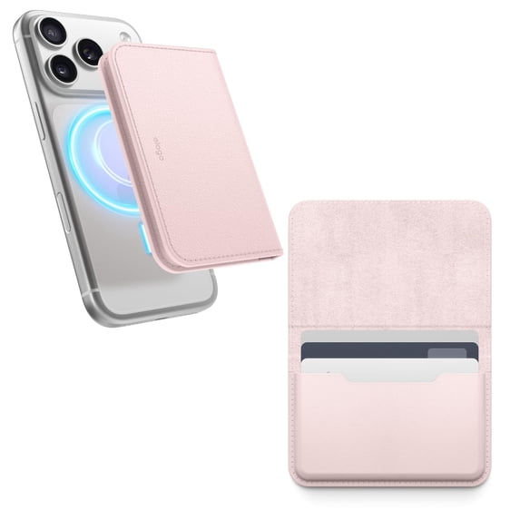 elago Magnetic Vegan Leather Wallet Card Holder 4-Cards Compatible with ...