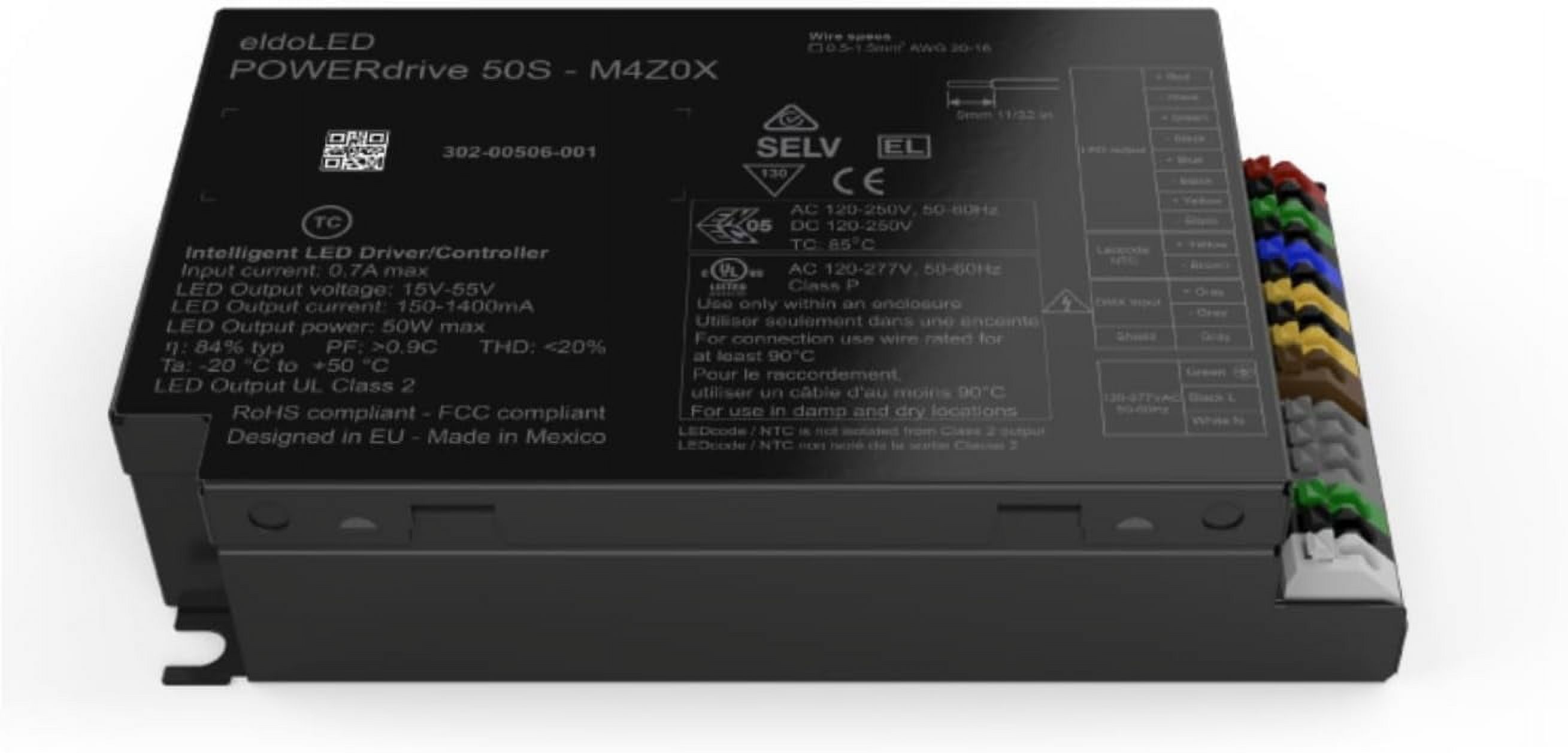 eldoLED POWERdrive 50S-M4Z0X - 50W DMX/RDM Full-Colour (RGBW) Dimmable ...