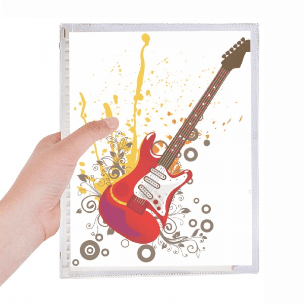 electric guitar jazz music culture notebook loose diary refillable ...