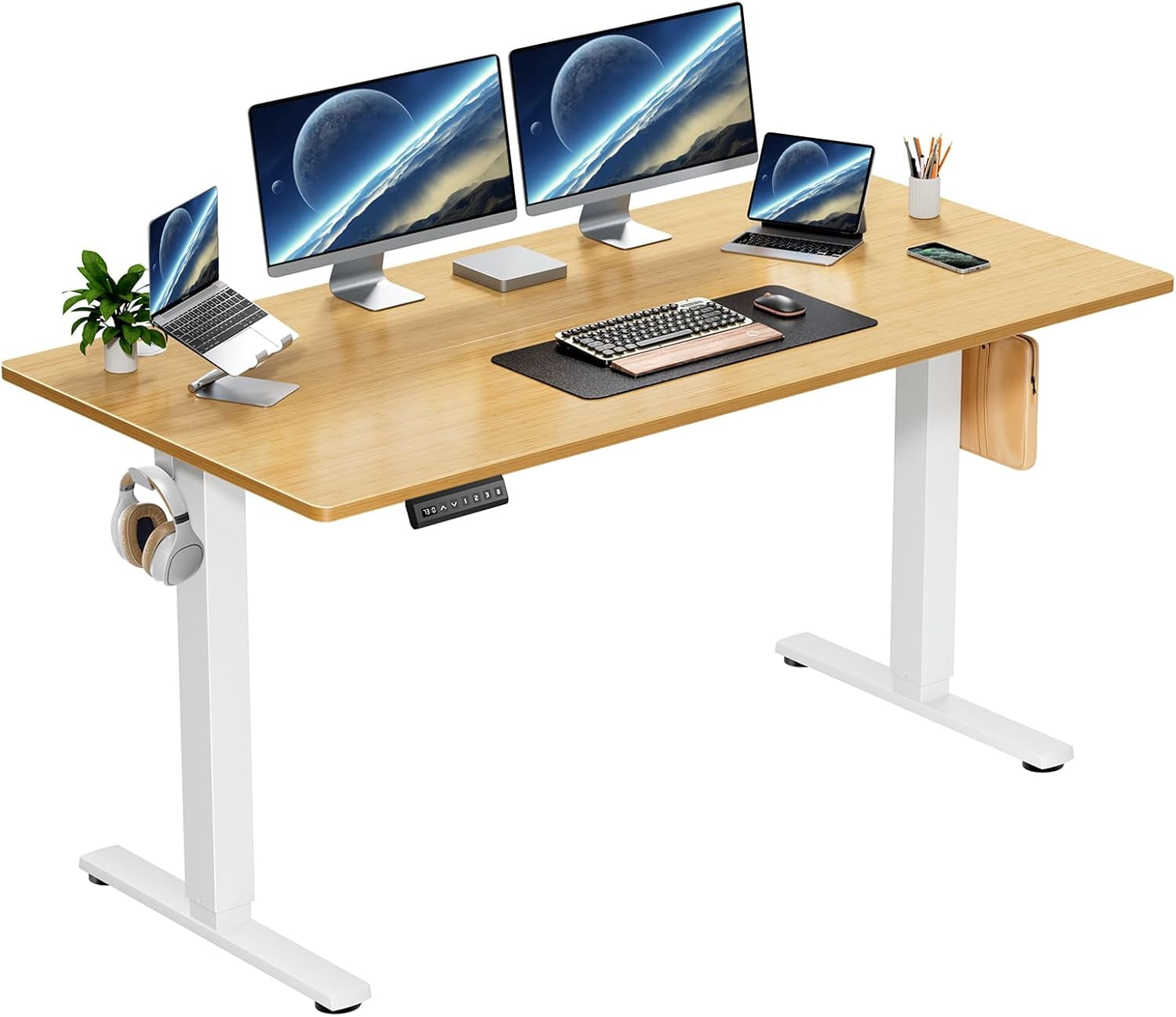 Electric Height Adjustable Standing Desk, 40x24 Inches, Ergonomic Sit ...