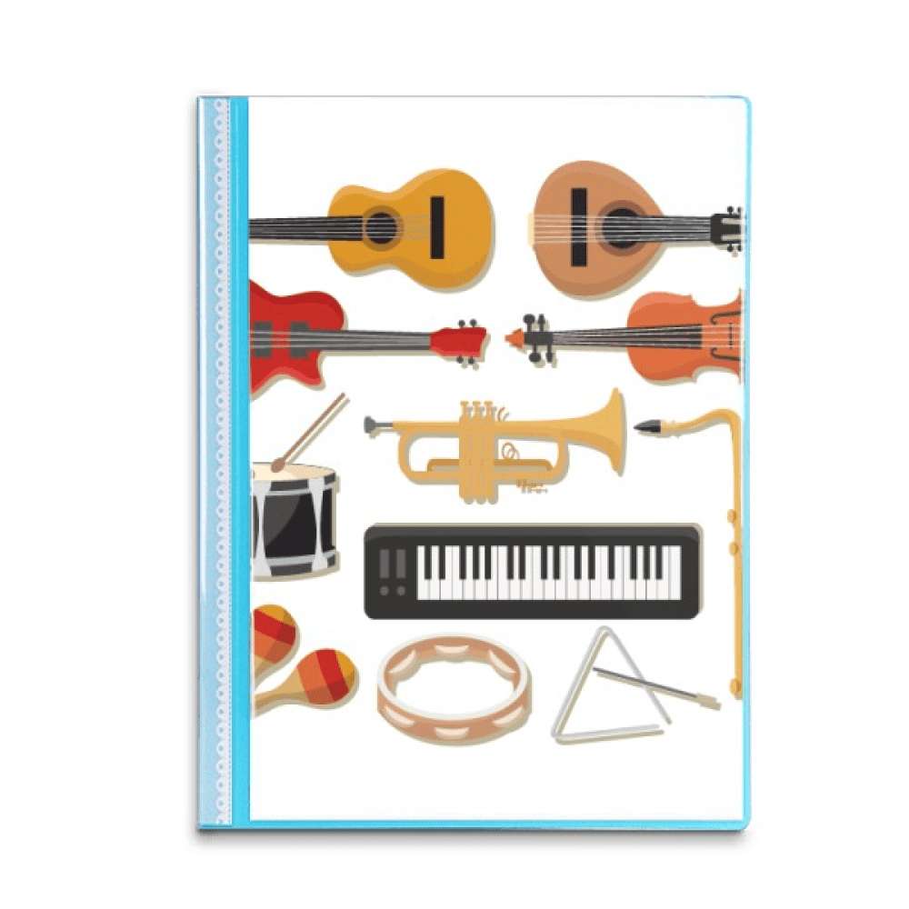 electric piano tromb guitar music book sheet protectors portfolio ...