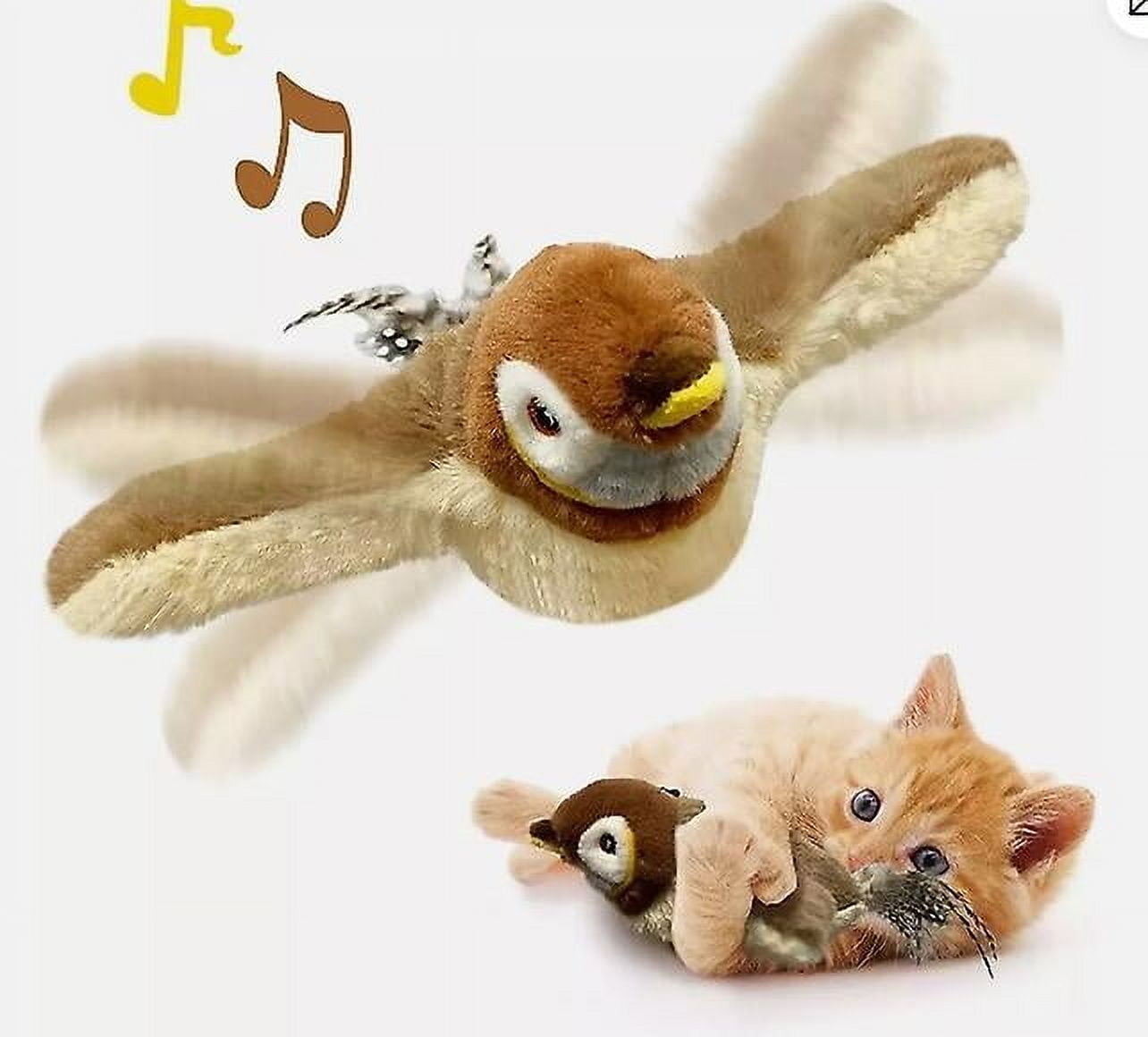 electronic interactive flying bird cat toy hanging pet flapping wings ...