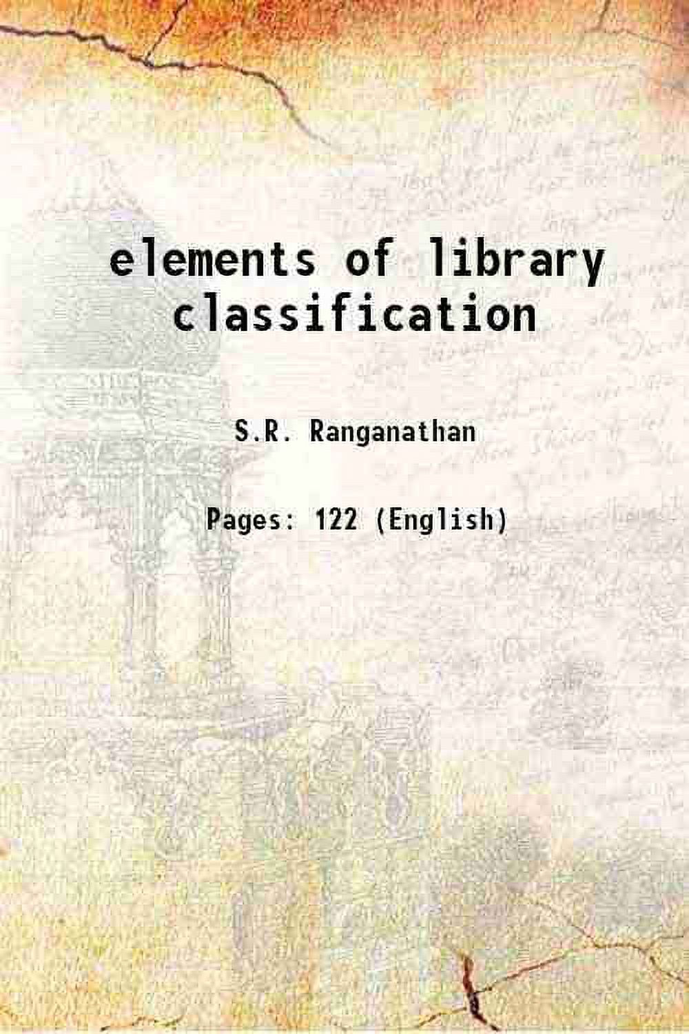 elements of library classification 1892 - Walmart.com