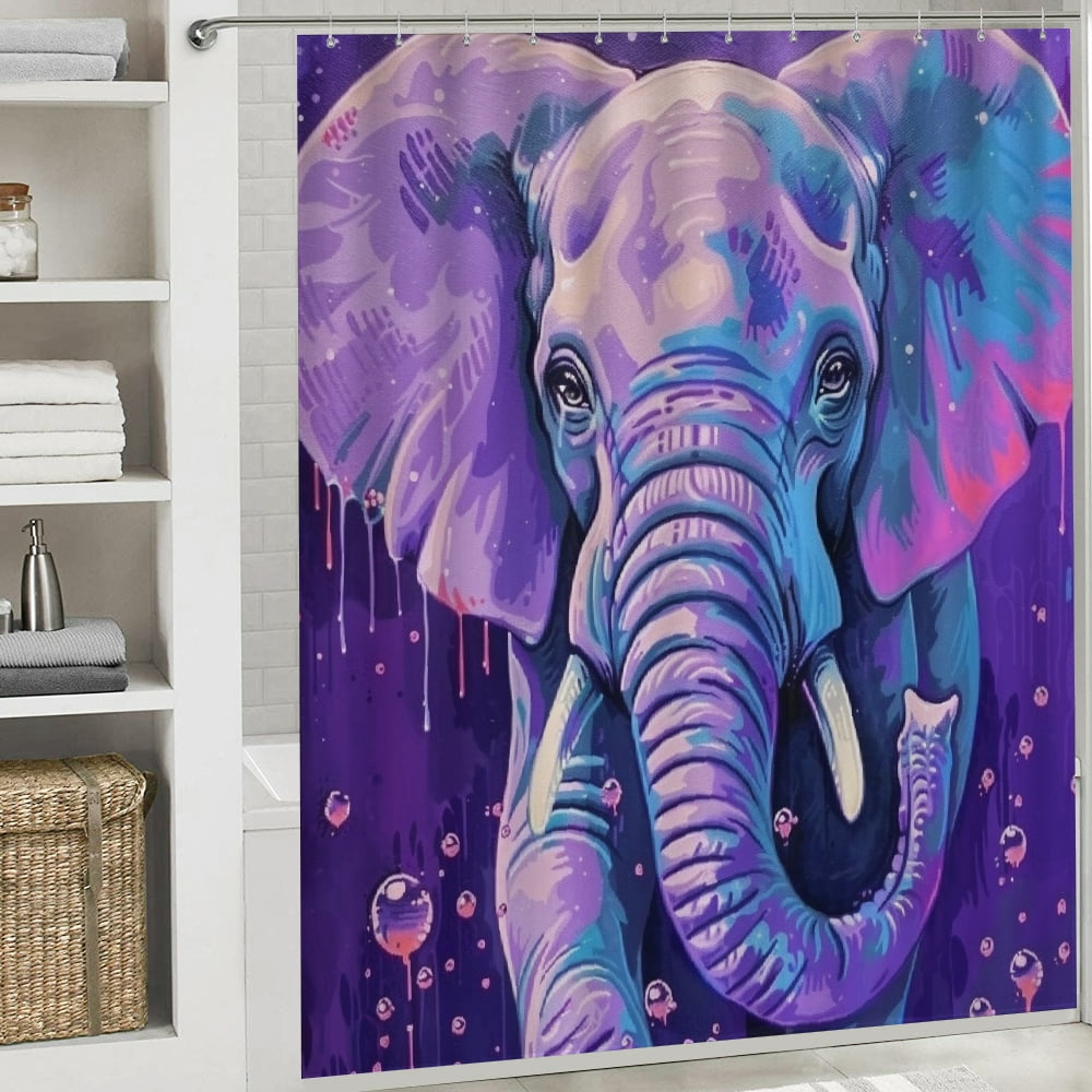 elephant beautiful pattern printed shower curtain Bathroom Shower ...