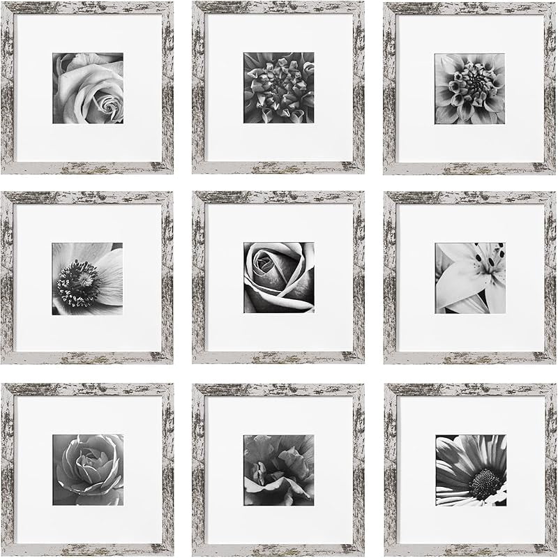 eletecpro 12x12 Picture Frames Set of 9 Classic Gallery Wall Frame Set ...