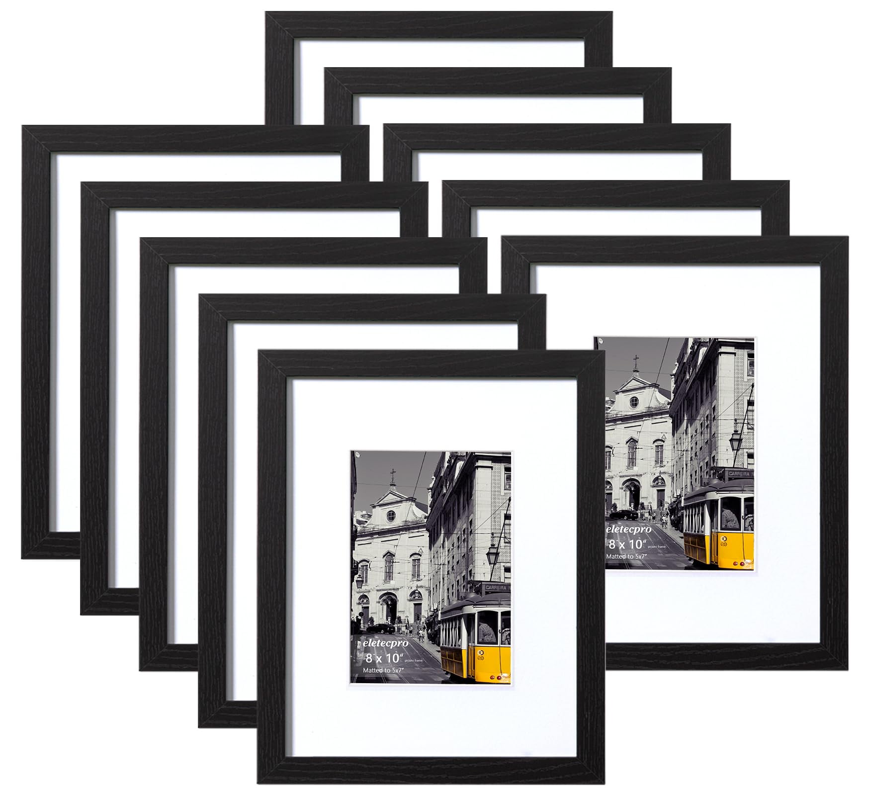 eletecpro 8x10 Picture Frames Set of 10, Picture Frame Collage Wall ...