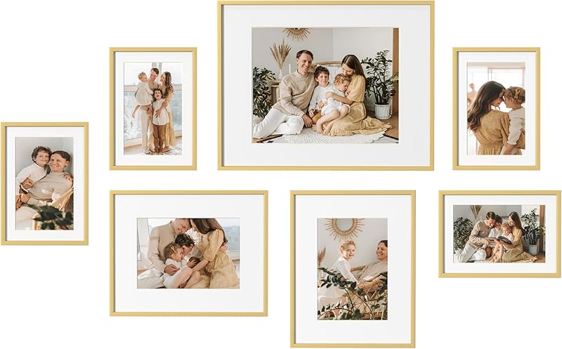 eletecpro Aluminum Gallery Wall Frame Set of 7, Including 1Pc 11x14 ...