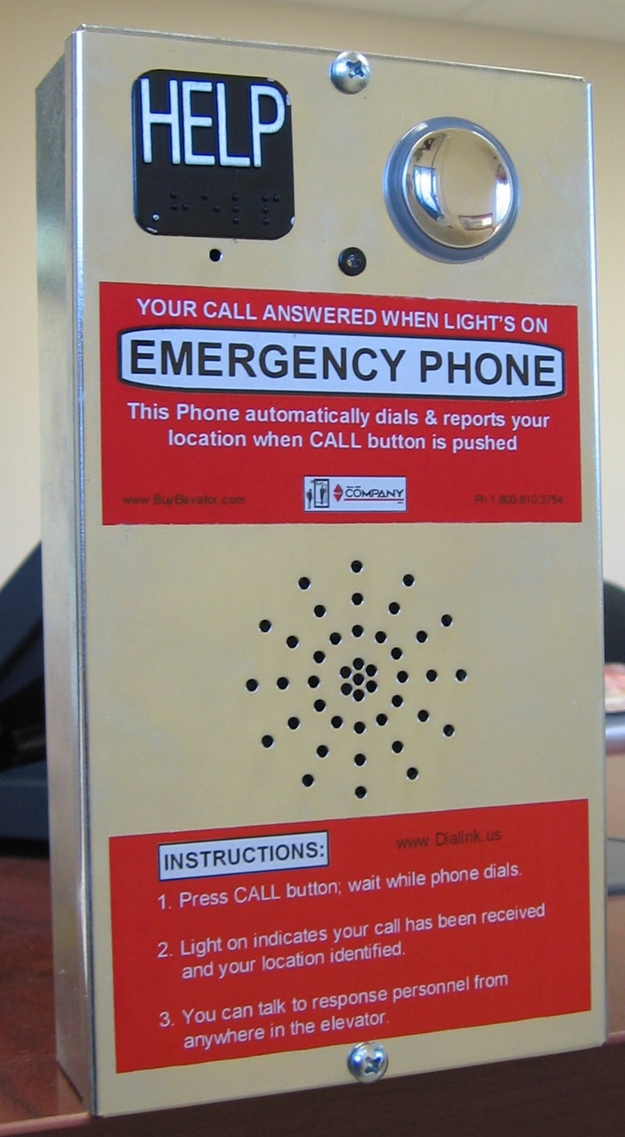 Emergency Phone Elevator