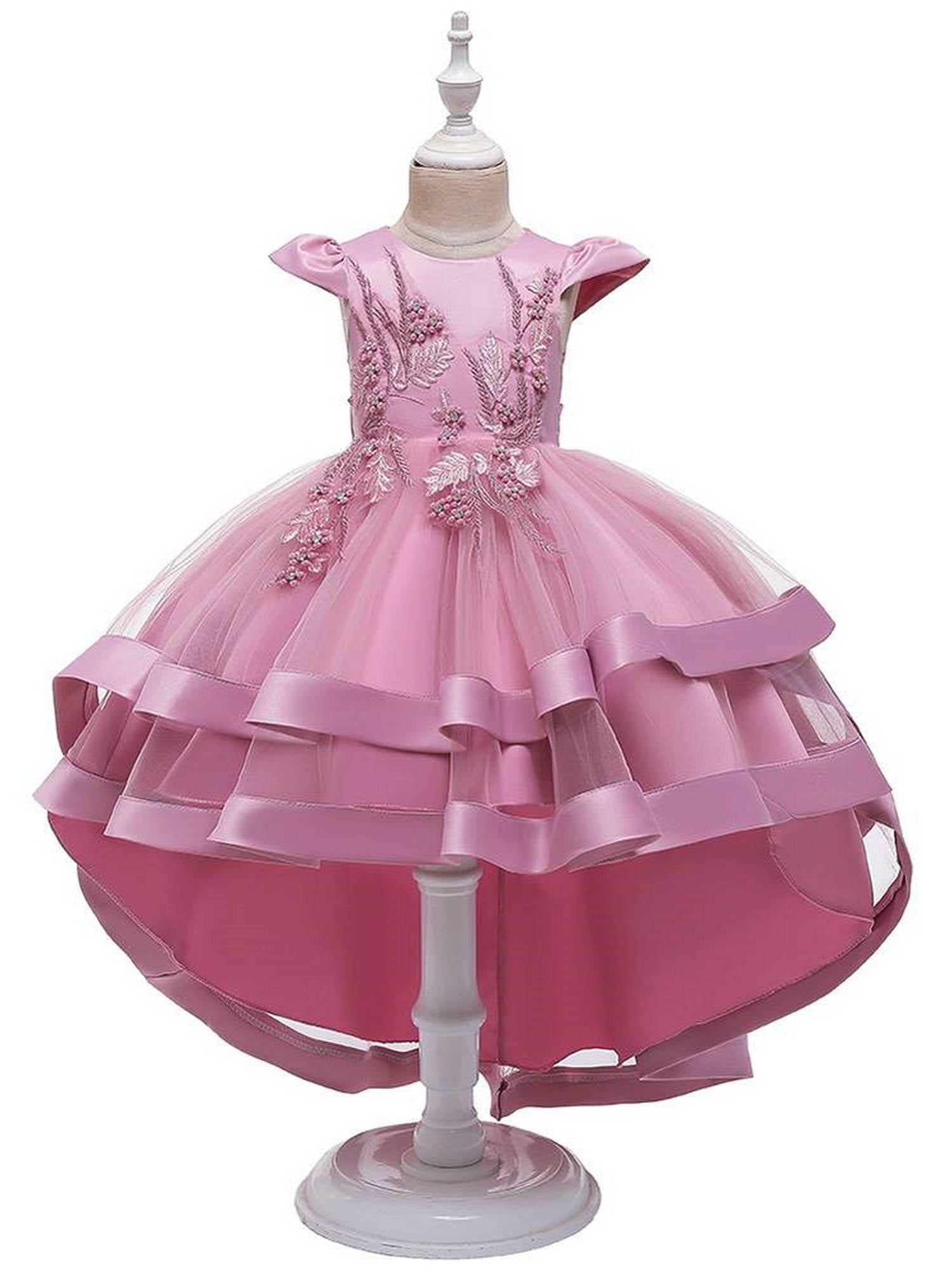elfinBE Baby Girls Tuxedo Dress Princess Solid Color Elegant Dress,3 ...