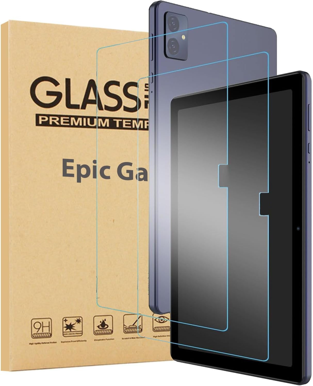 elitegadget 2-Pack Glass Screen Protector For VORTEX T10M Pro Tablet 10 ...