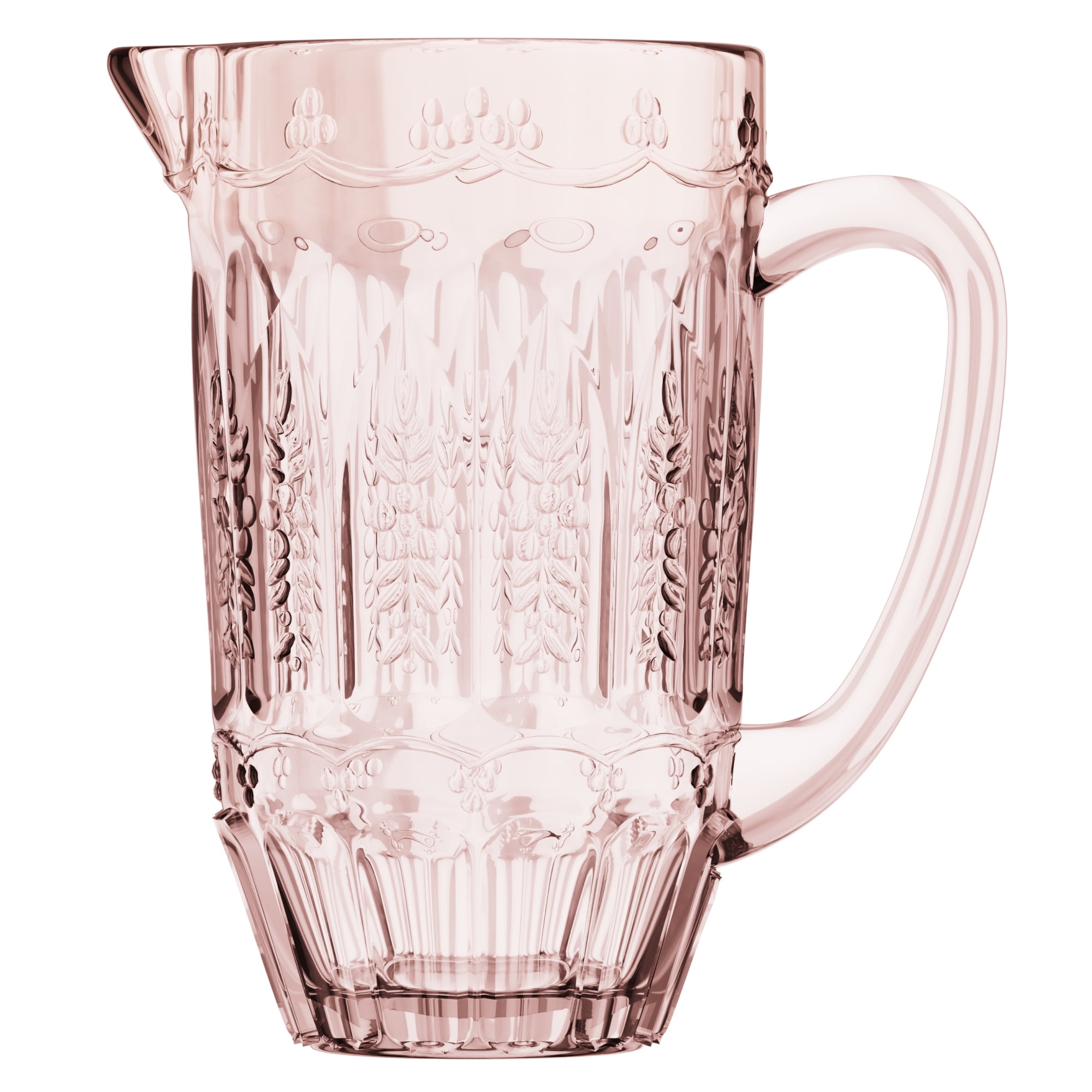 elle décor Vintage Glass Pitcher, Water Carafe Jug for Iced Tea, 43.9 ...