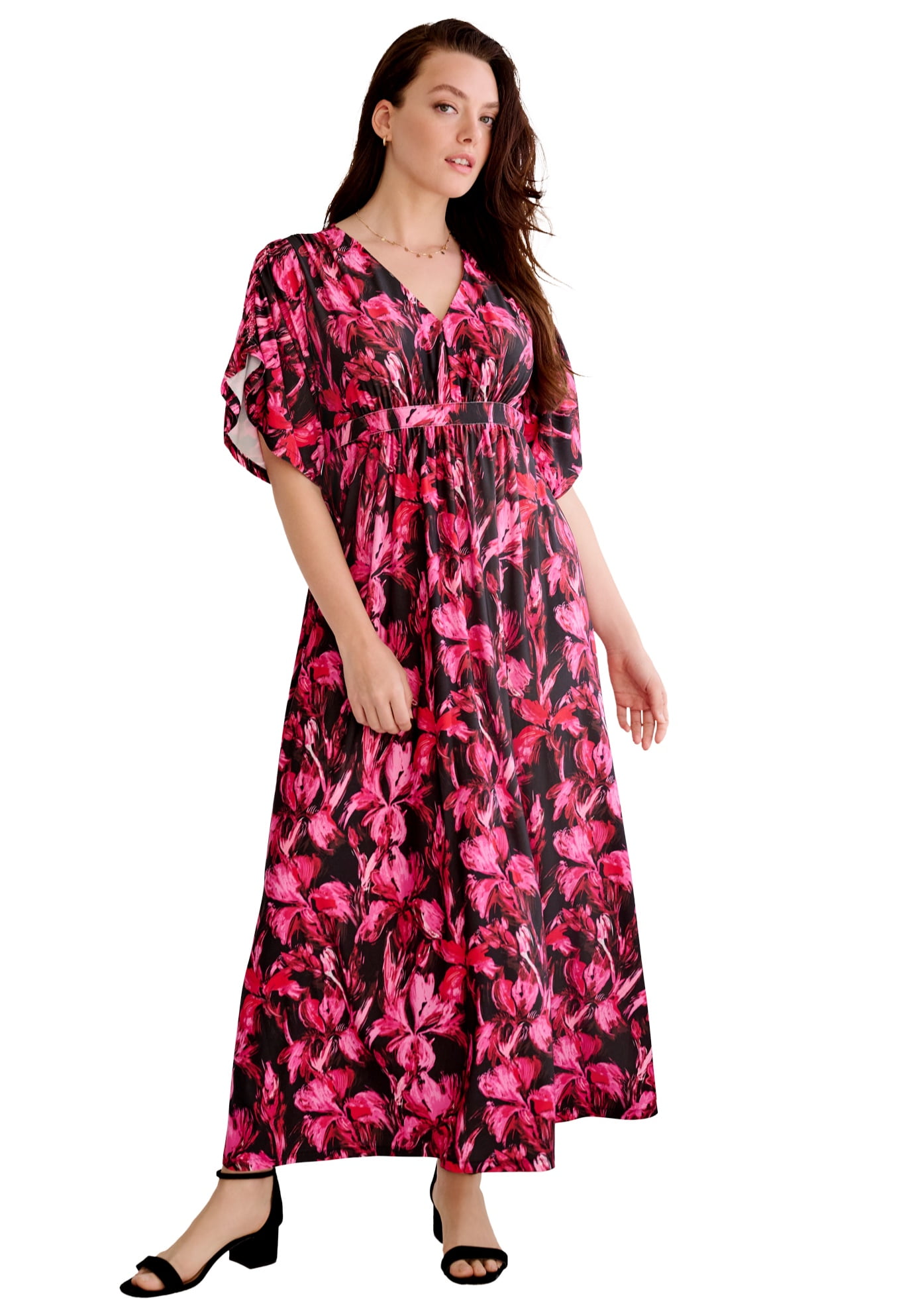 ellos Plus Size Knit Tie-Back Maxi - Walmart.com