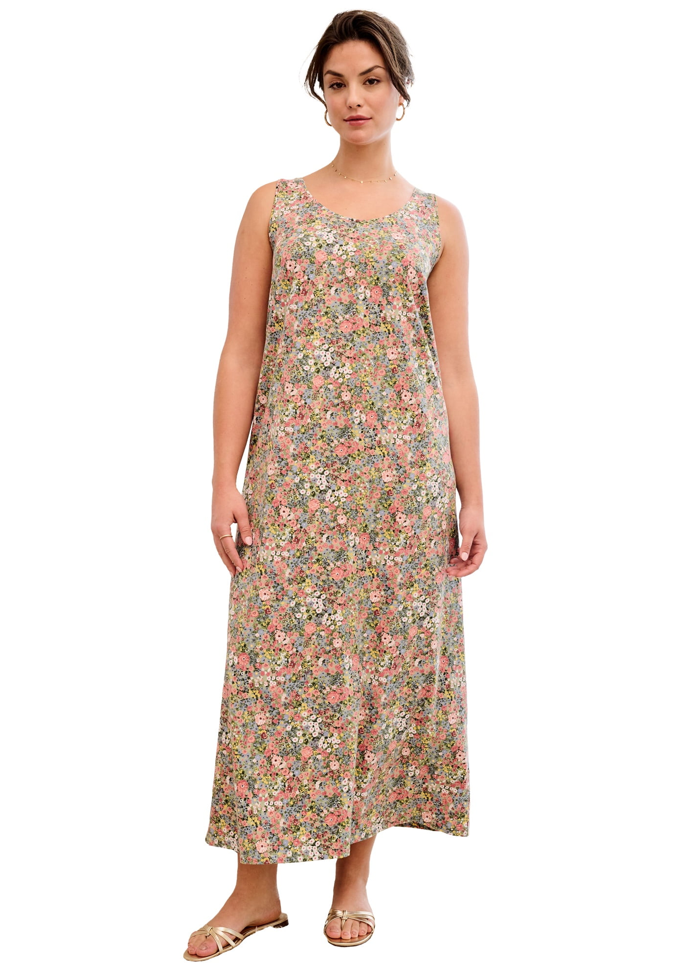 ellos Plus Size Sleeveless Knit Maxi Dress - Walmart.com
