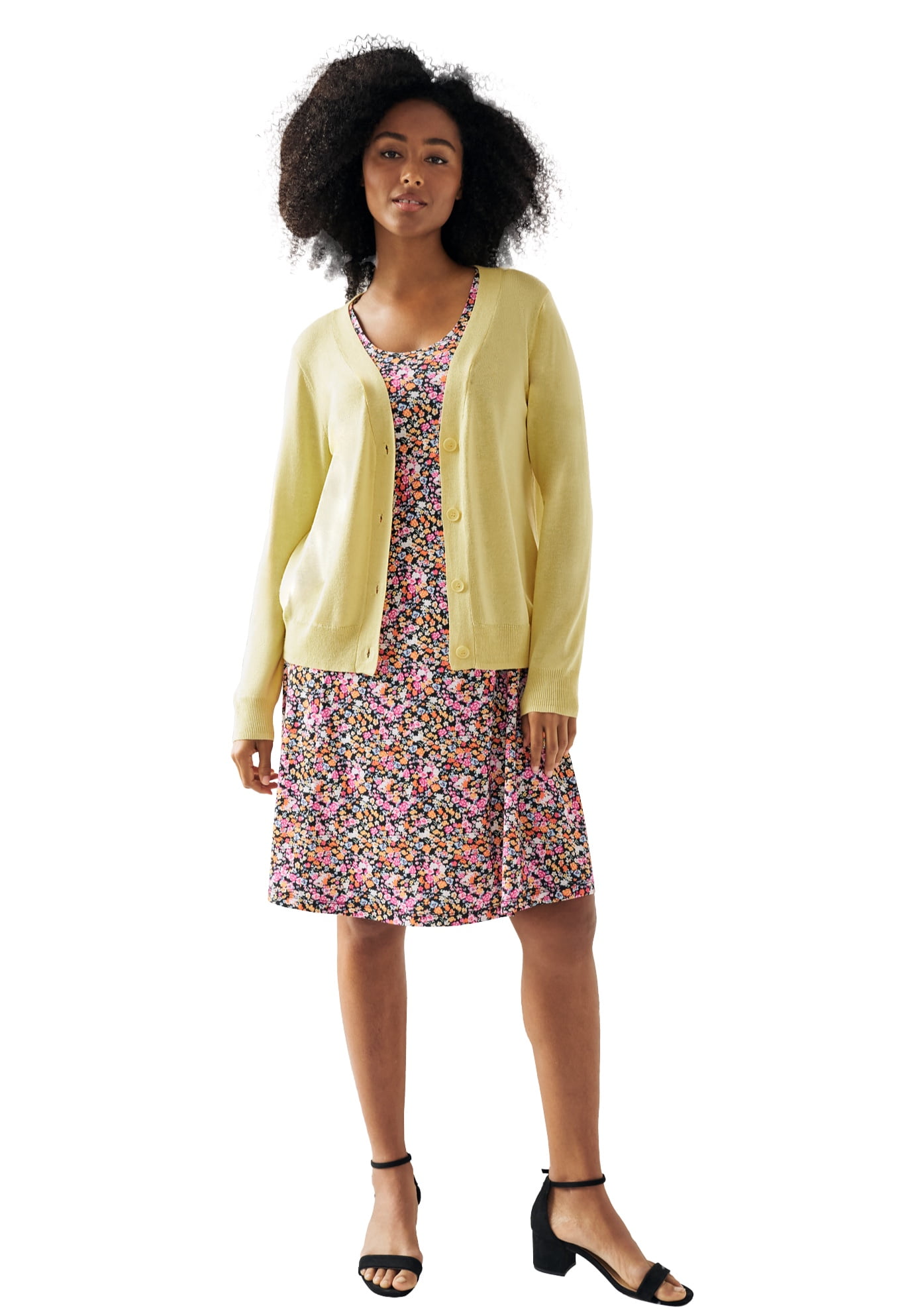 ellos Women's Plus Size Boxy Cardigan - 30/32, Butter - Walmart.com